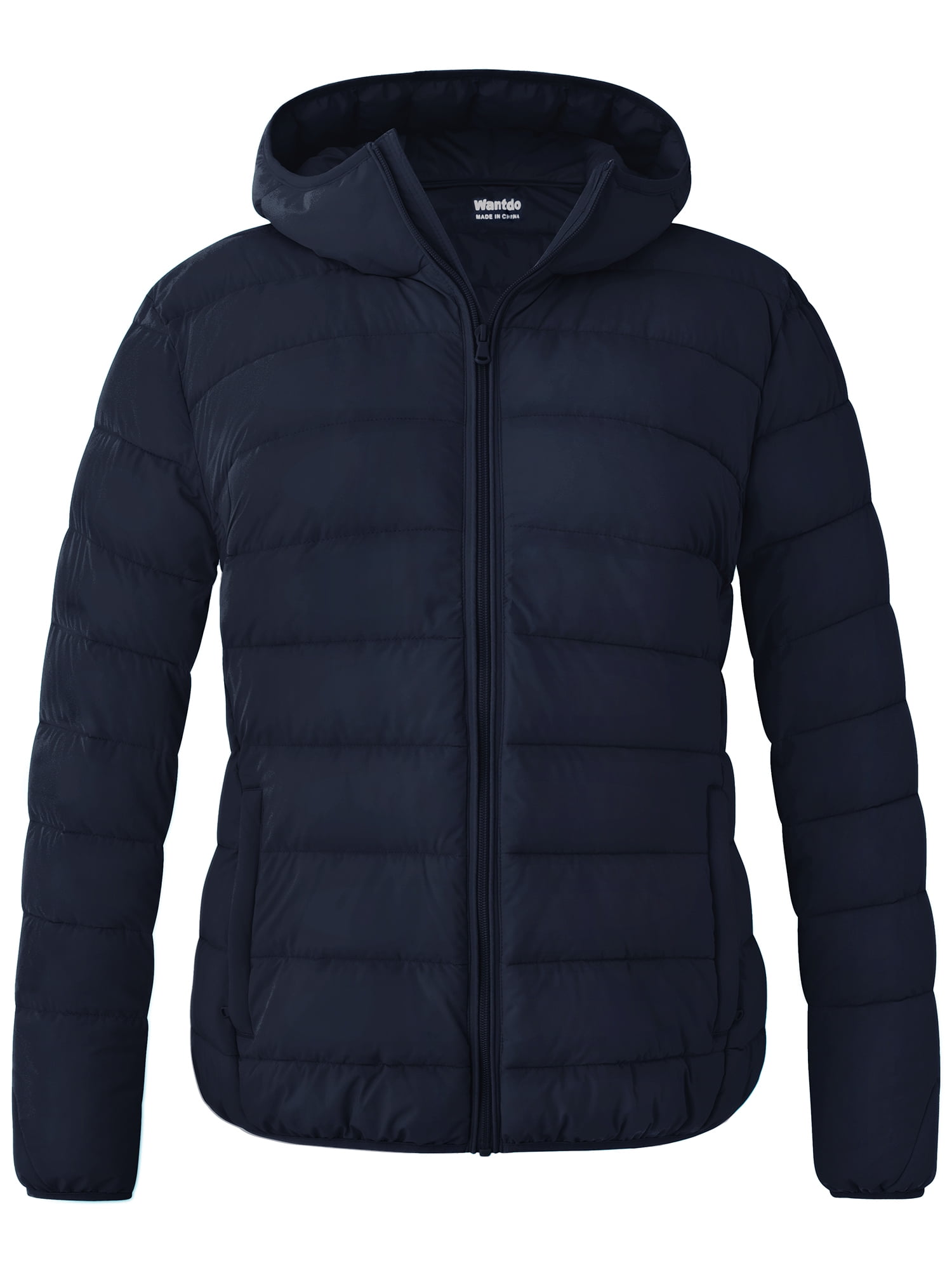 Wantdo Women's Plus Size Puffer Jacket Winter, Waterproof Navy 4X ...