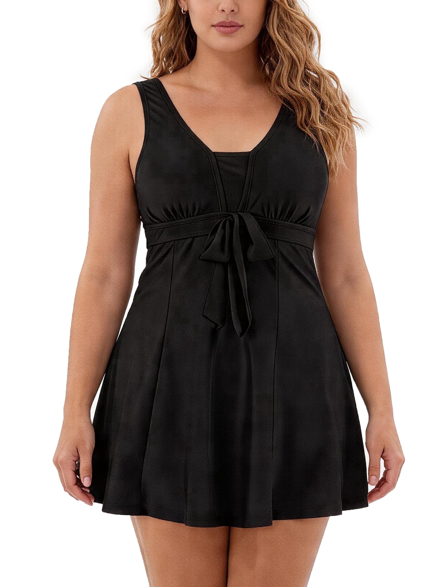 Wantdo, Women's Plus Size Swimdress, 18-20 Plus, Black - Walmart.com