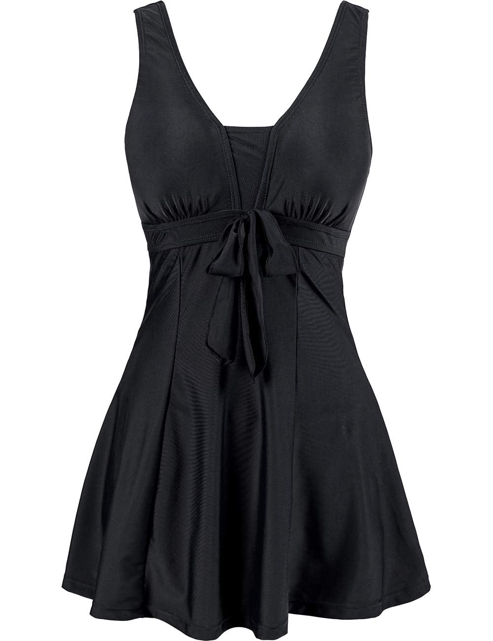 Wantdo Women's Plus Size Modest Swimwear, One-Piece Swimdress with ...