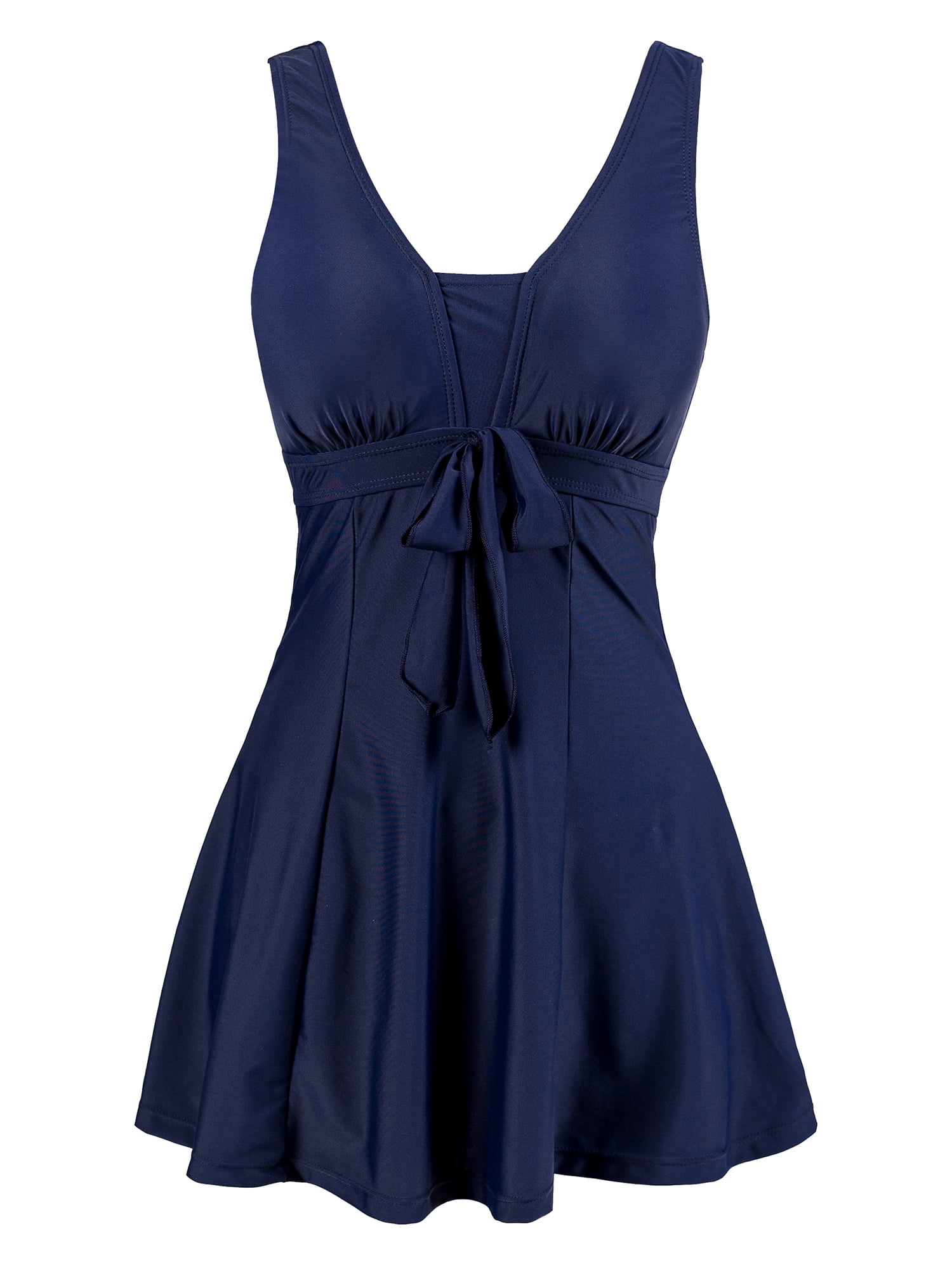 Wantdo Women's Plus Size Swimdress Tummy Control Swimsuits One-Piece ...