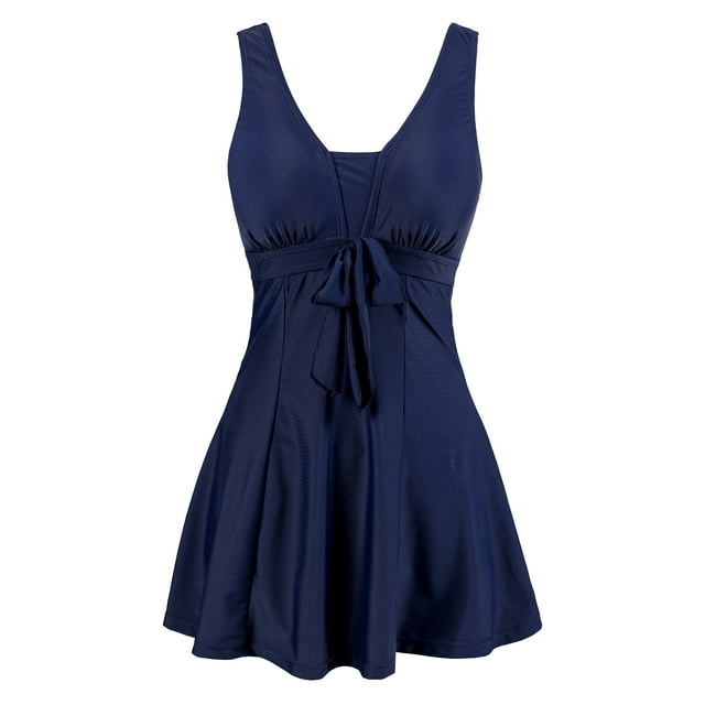 Wantdo Women's Plus Size Swimsuits One-Piece Swimdress Bathing Suits ...