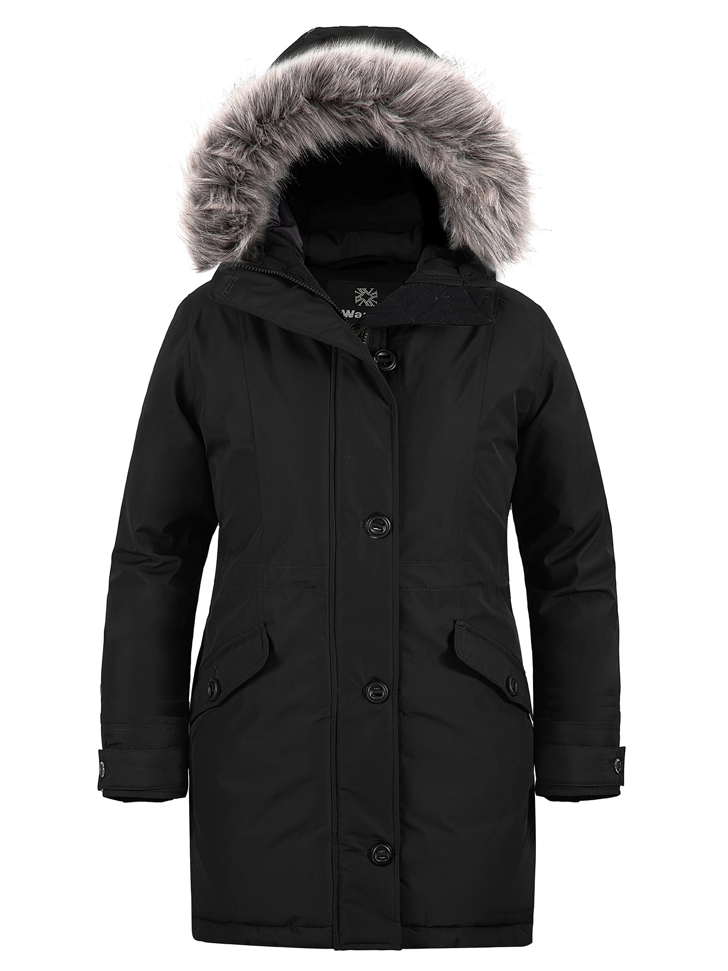 Wantdo Women's 3X Plus Size Winter Coat, Mid Length Warm Puffer Parka ...