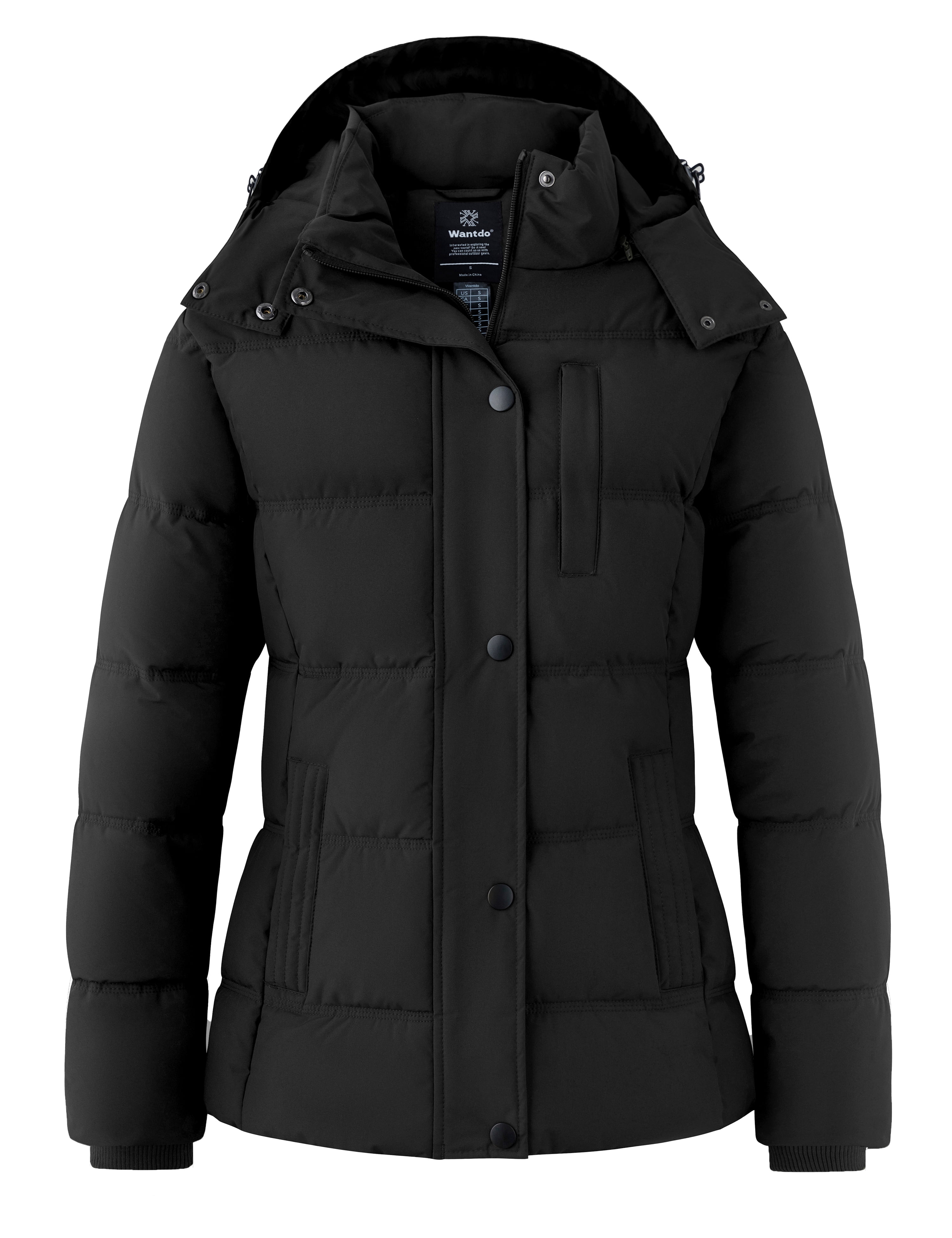 Wantdo Women's Puffer Jacket Warm Winter Coat Quilted Winter Jacket ...