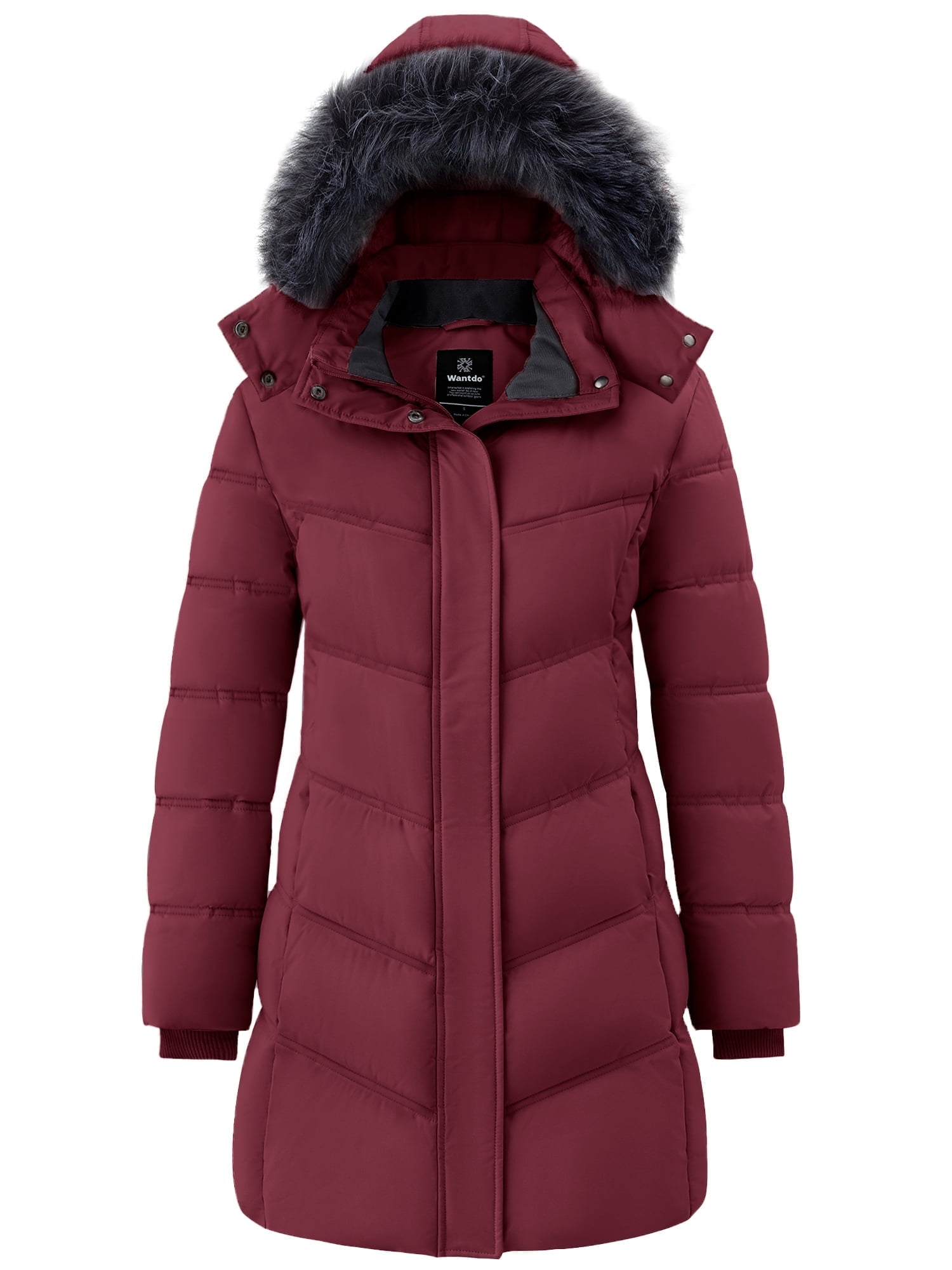 Wantdo Women's Recycled Coat Warm Winter Coat Quilted Winter Jacket ...