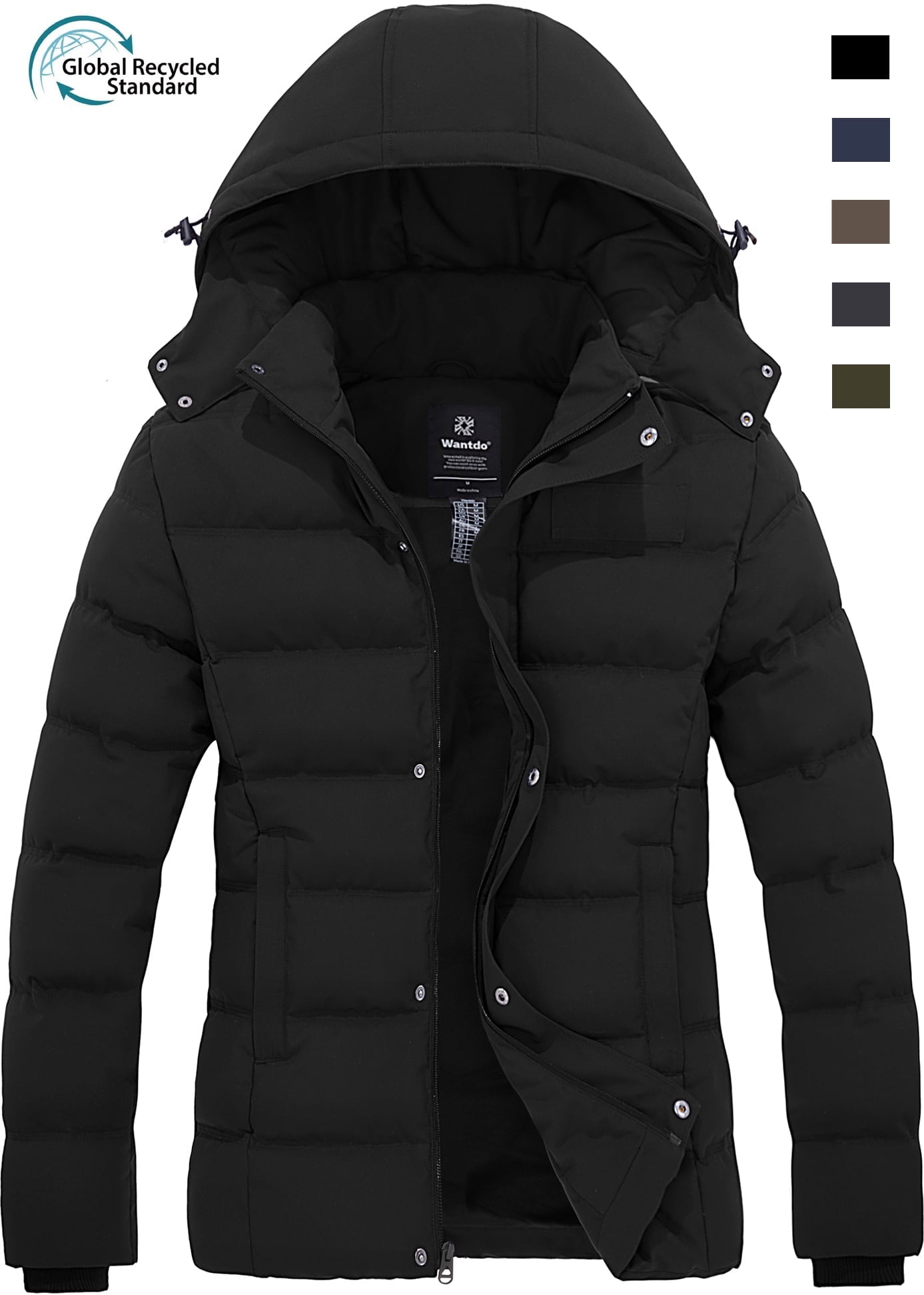 Wantdo Women's Waterproof Puffer Coats, Quilted Winter Jacket with ...