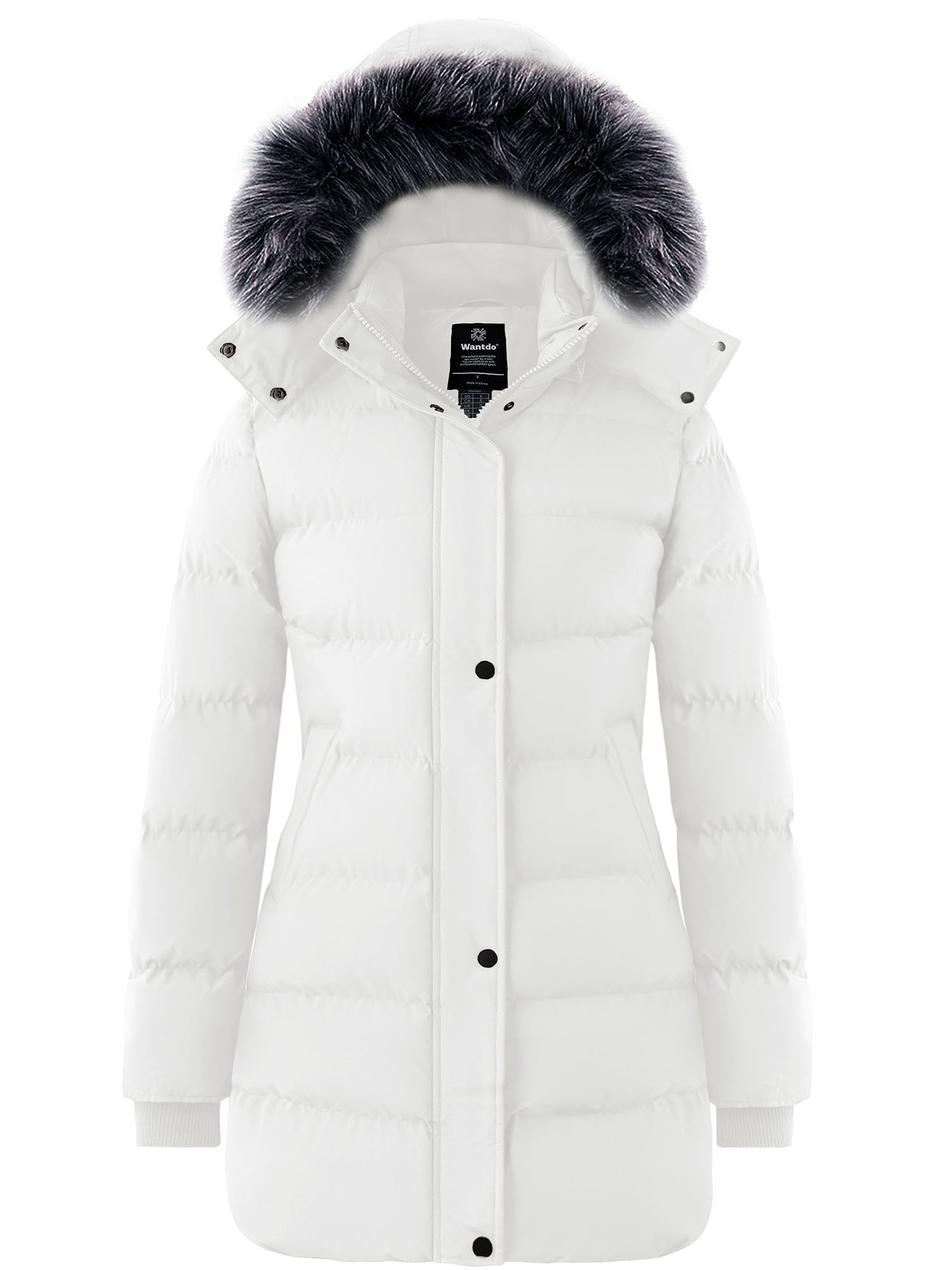 Wantdo Women's Recycled Winter Jacket Waterproof Winter Coat Quilted ...