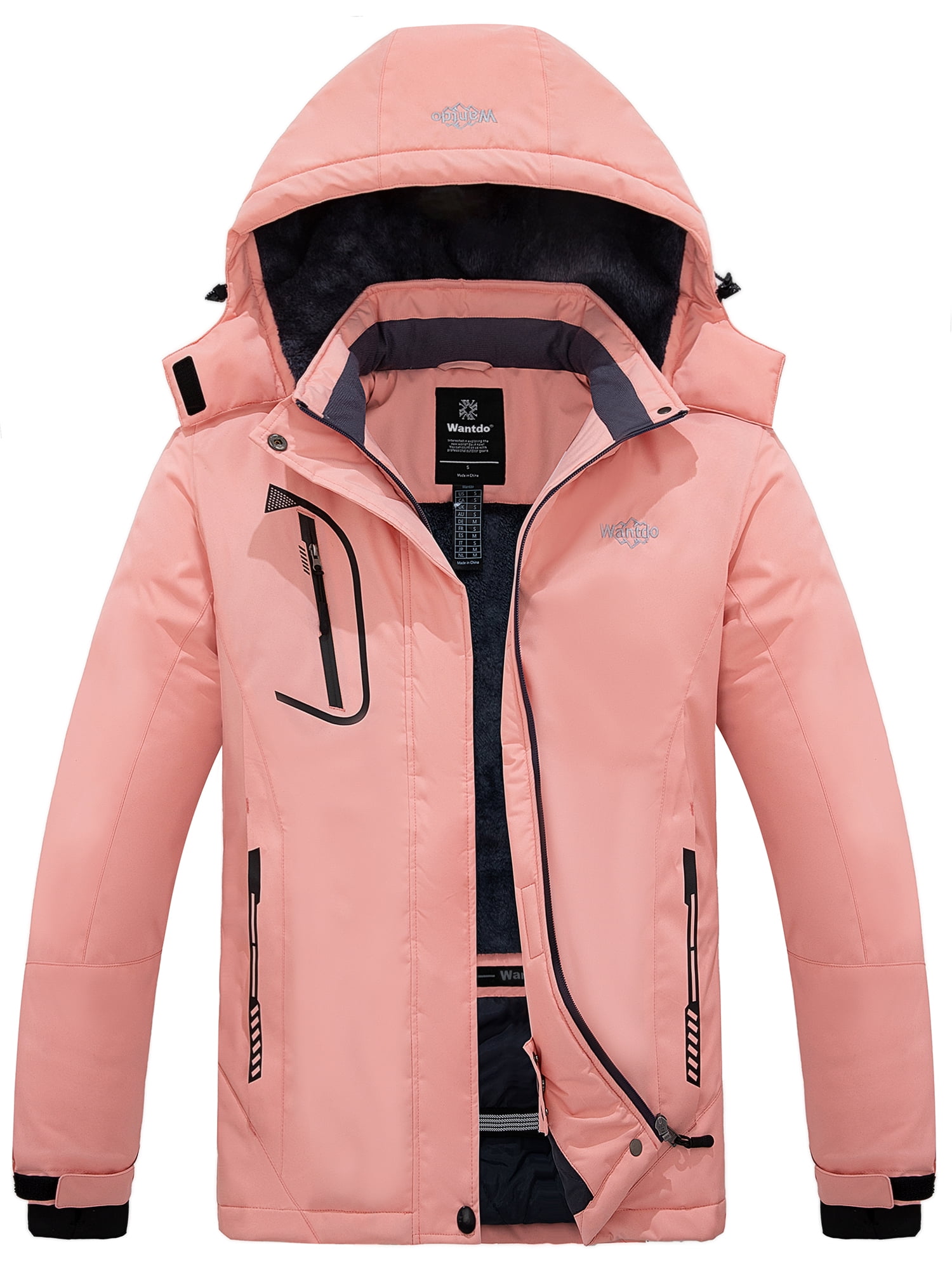 Wantdo Women's Warm Parka Waterproof Ski Jacket Hooded Snowboarding ...