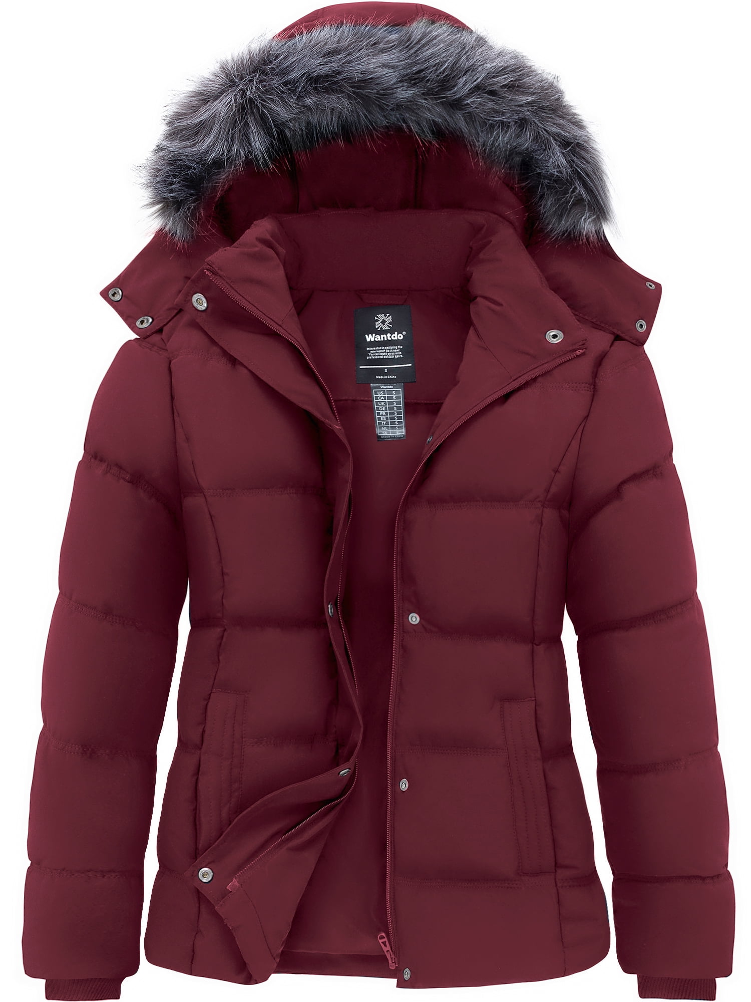 Wantdo Women's Windproof Jackets Waterproof Winter Coat Warm ...