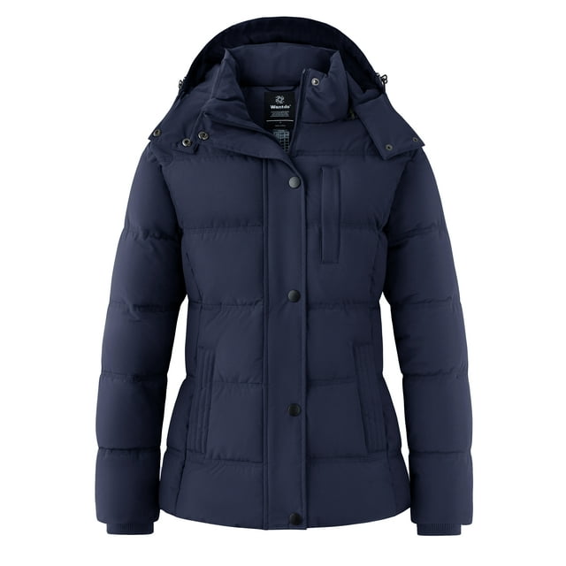 Wantdo Women's Winter Coat Hooded Thick Padded Winter Coat Warm Puffer ...