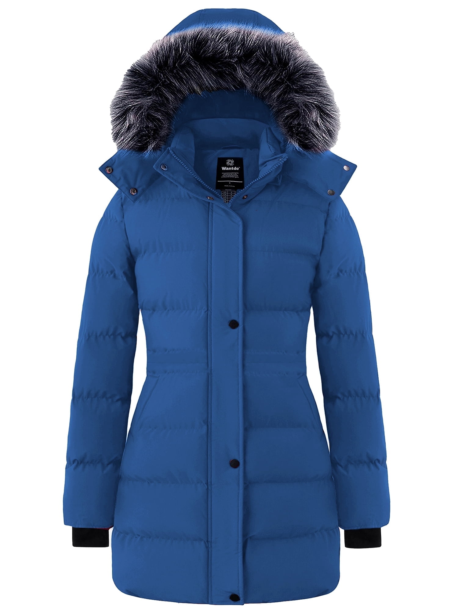Wantdo Women's Winter Puffer Coat with Hood, Padded Bubble Jacket ...