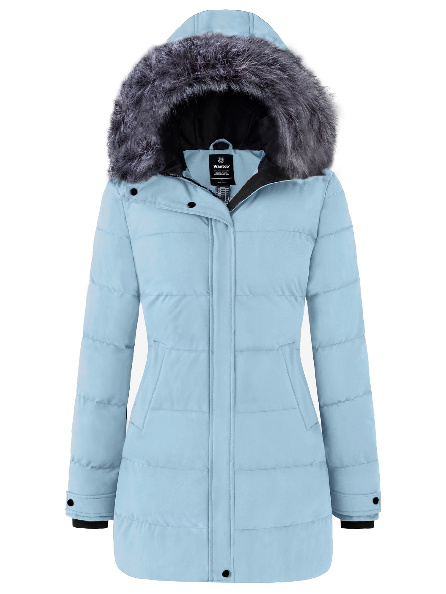 Wantdo Women's Winter Coat Quilted Winter Jacket with Hood Warm Puffer ...
