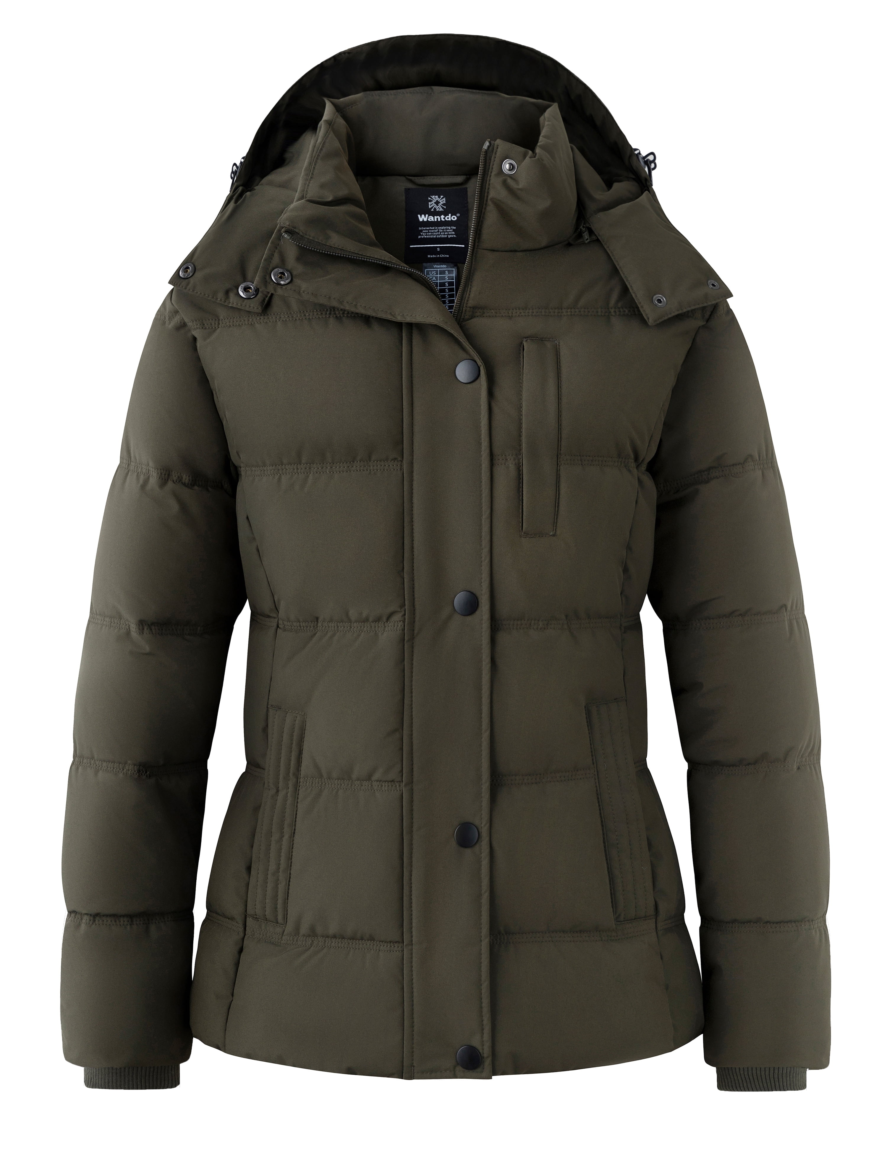 Wantdo Women's Winter Coat Recycled Quilted Puffer Jacket Waterproof ...