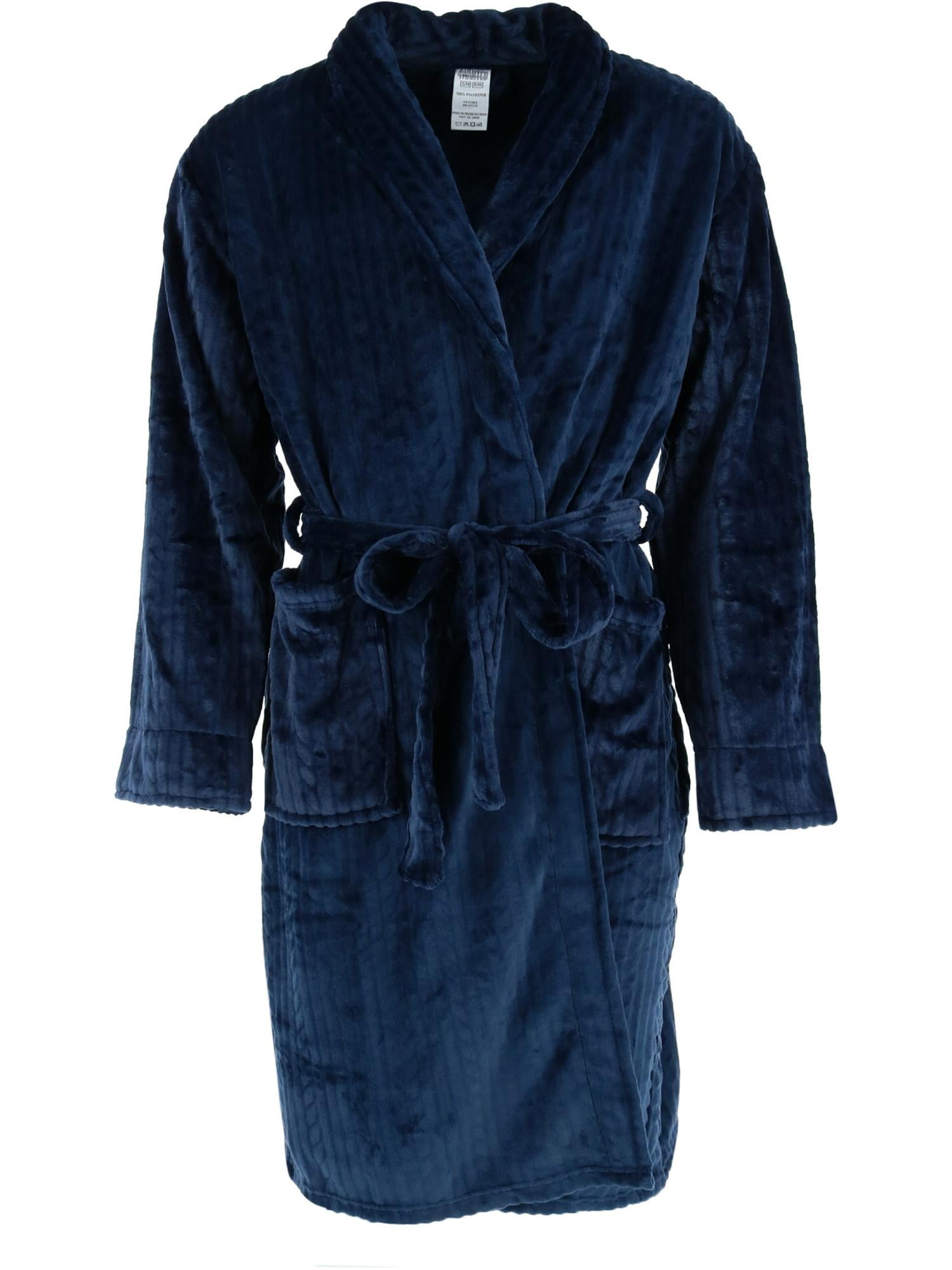 Wanted Cable Shawl Collar Plush Robe (Men) - Walmart.com