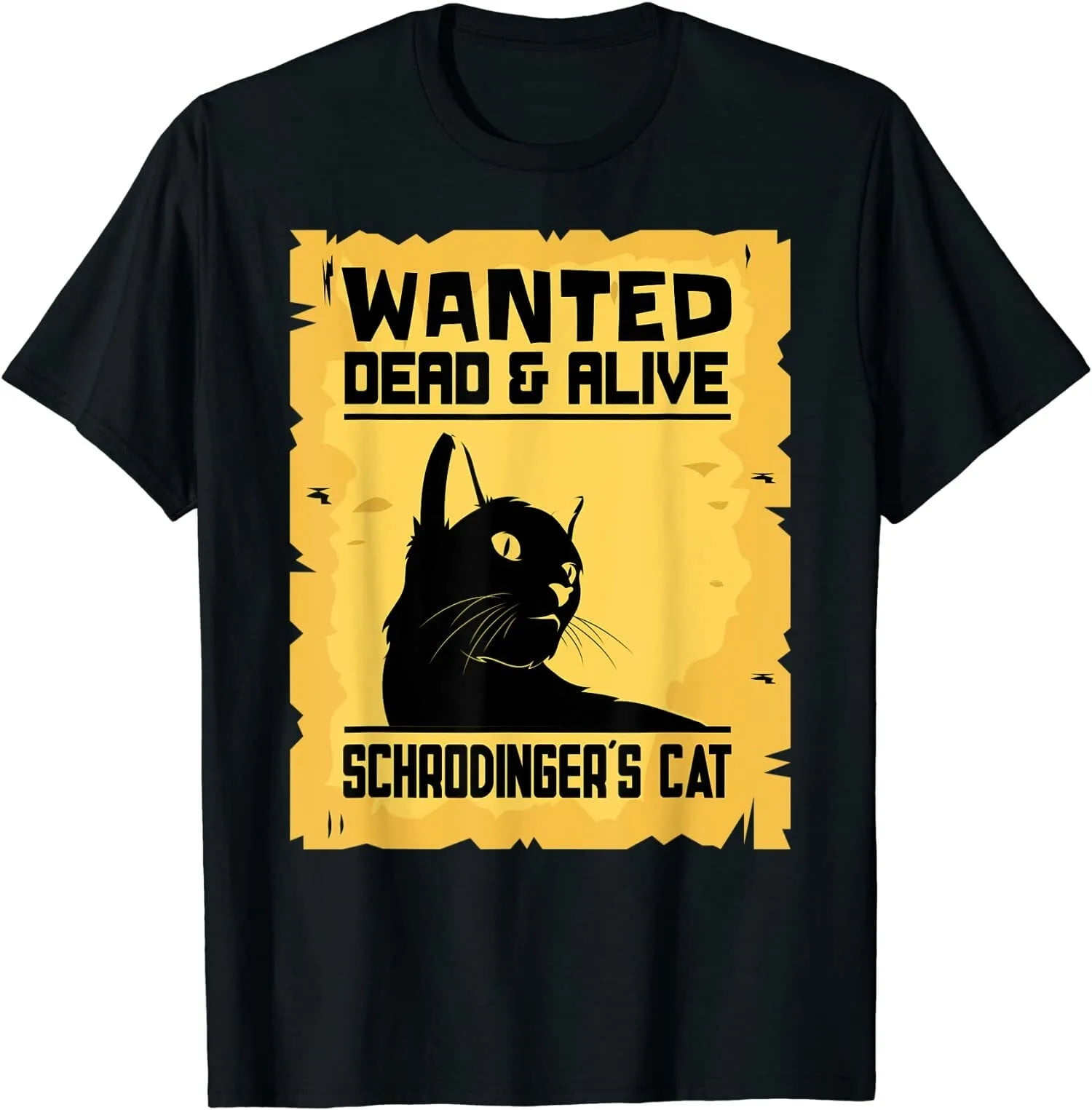 Wanted Dead & Alive Funny Physics Student Schrödinger Cat T-Shirt Size S-5XL - Walmart.com