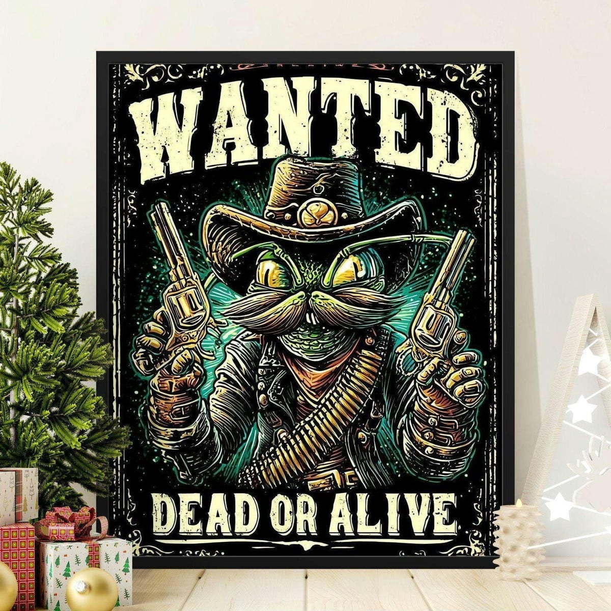 Wanted Dead or Alive Posters Insect Cowboy Art Western Home Decor Funny ...