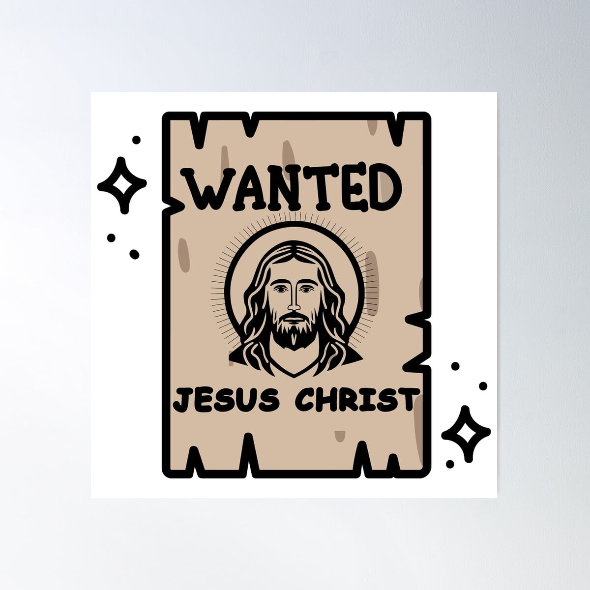 Wanted Jesus, Christian Faith Poster Wall Art, Modern Wall Decor For ...
