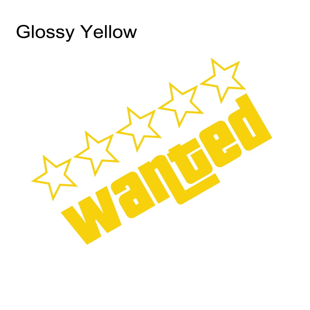 Wanted Laser Car Funny Stickers Auto Vinyl Film GTA Decals For Car ...