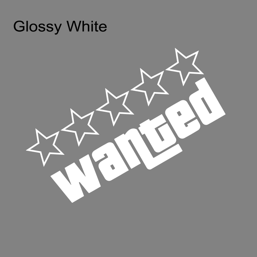 Wanted Laser Car Funny Stickers Auto Vinyl Film GTA Decals For Car ...