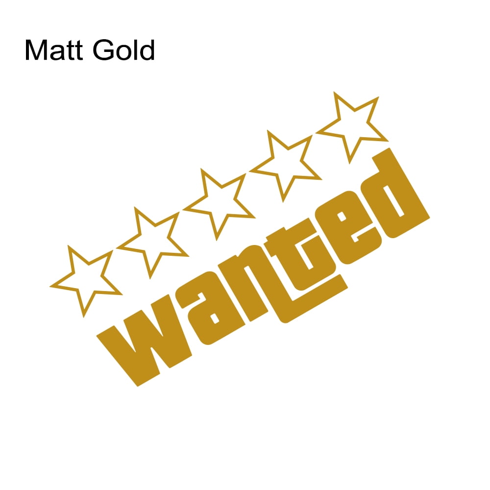 Wanted Laser Car Funny Stickers Auto Vinyl Film GTA Decals For Car ...