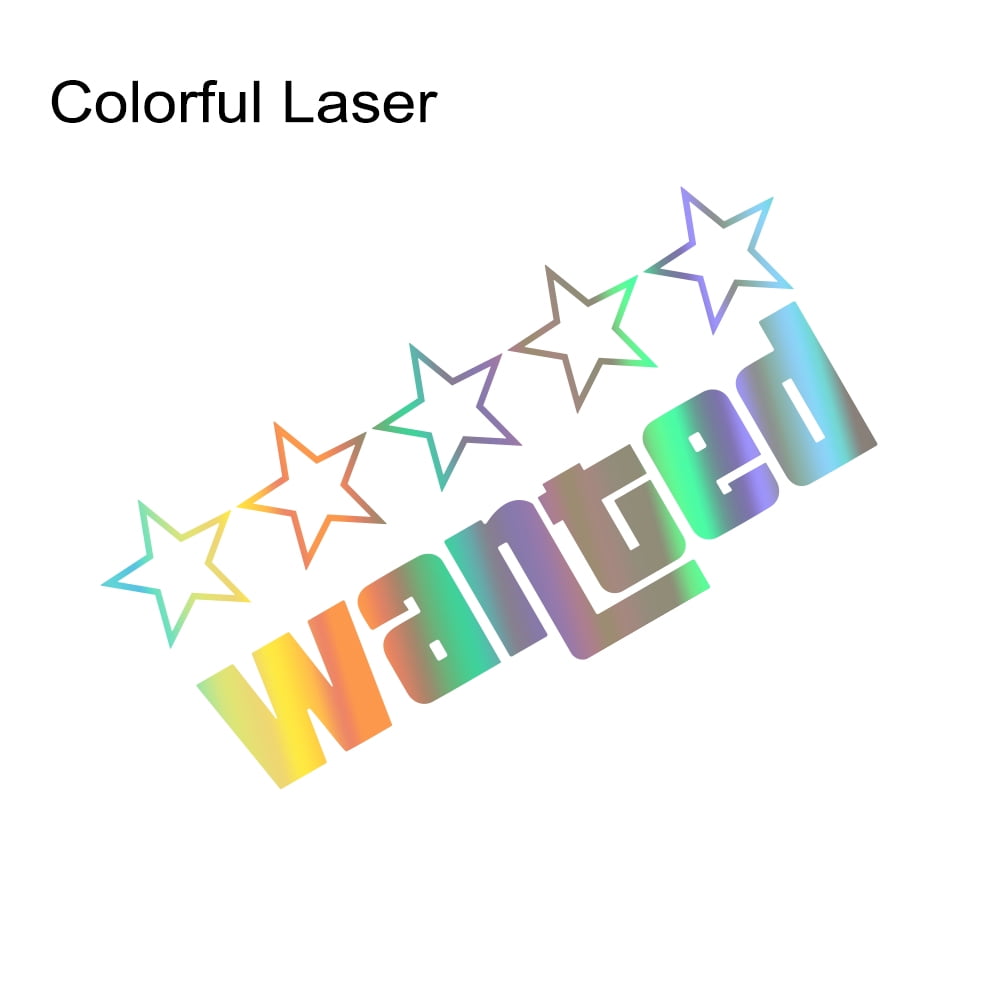 Wanted Laser Car Funny Stickers Auto Vinyl Film GTA Decals For Car ...