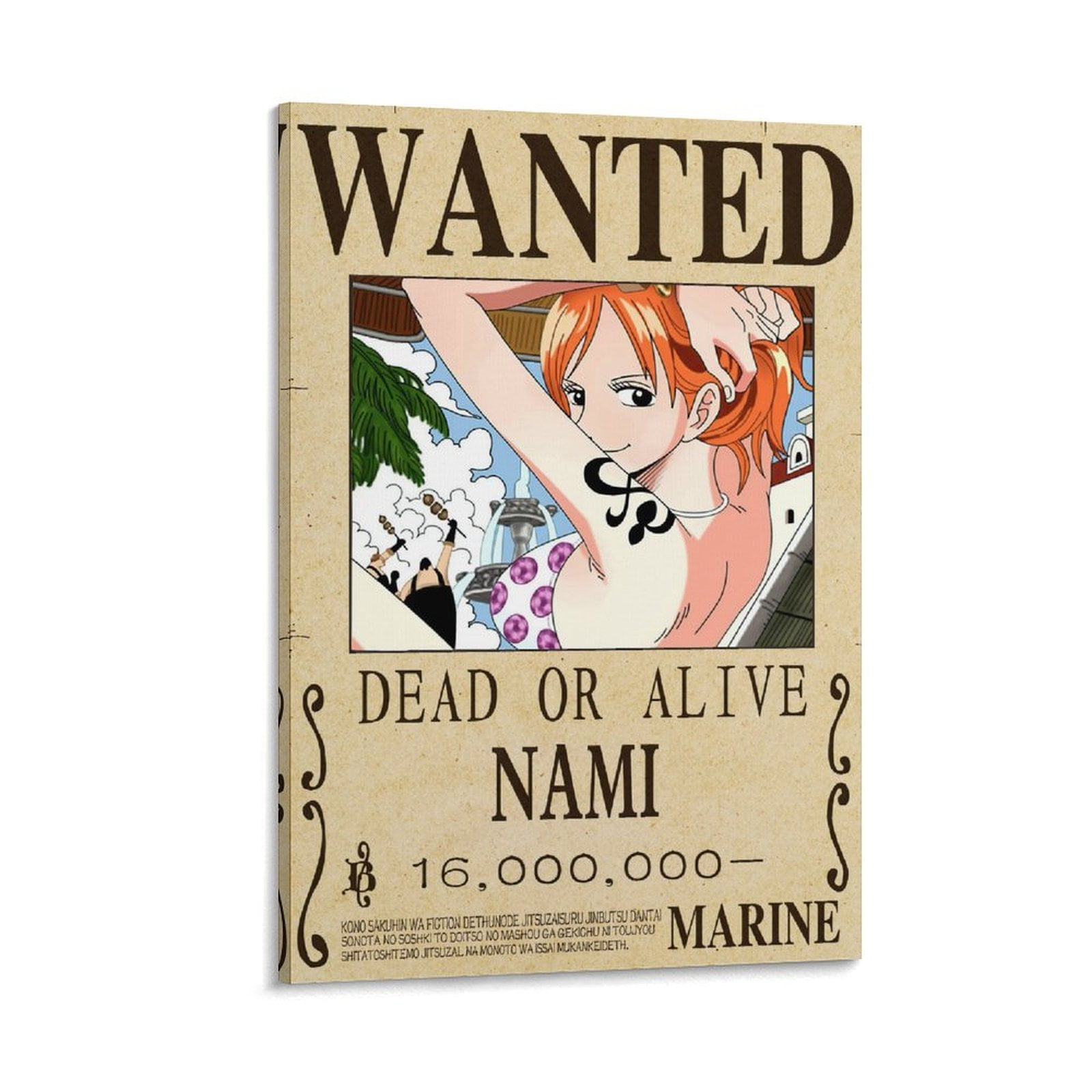 Wanted Poster Anime Nami Poster Cool Artworks Painting Wall Art Canvas ...