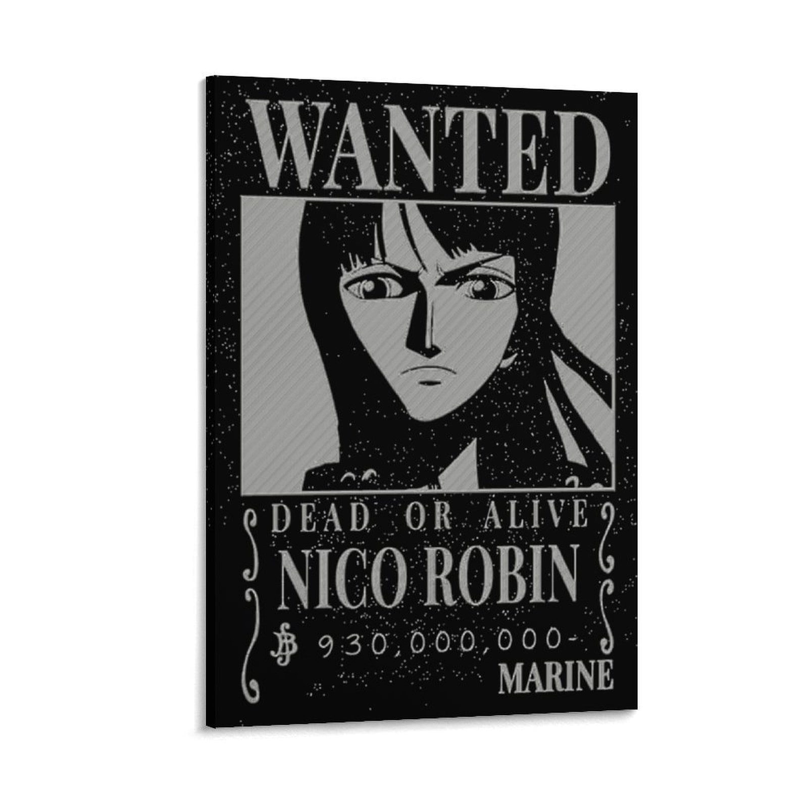 Wanted Poster Nico Robin Art Poster Canvas Painting Decor Wall Print ...