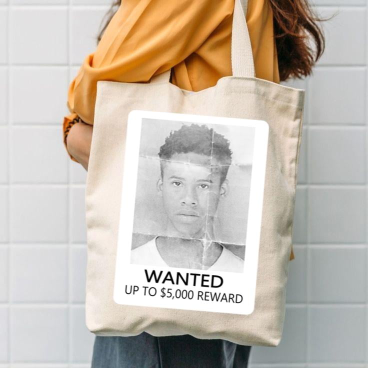 Wanted Tayk Tote Bag, Rapper, Free Tayk, Wanted Poster, Hip Hop, Trendy ...