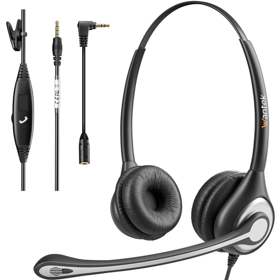 Wantek Wired 3.5mm Headset with Mic, USB, Controls for iPhone, Samsung ...