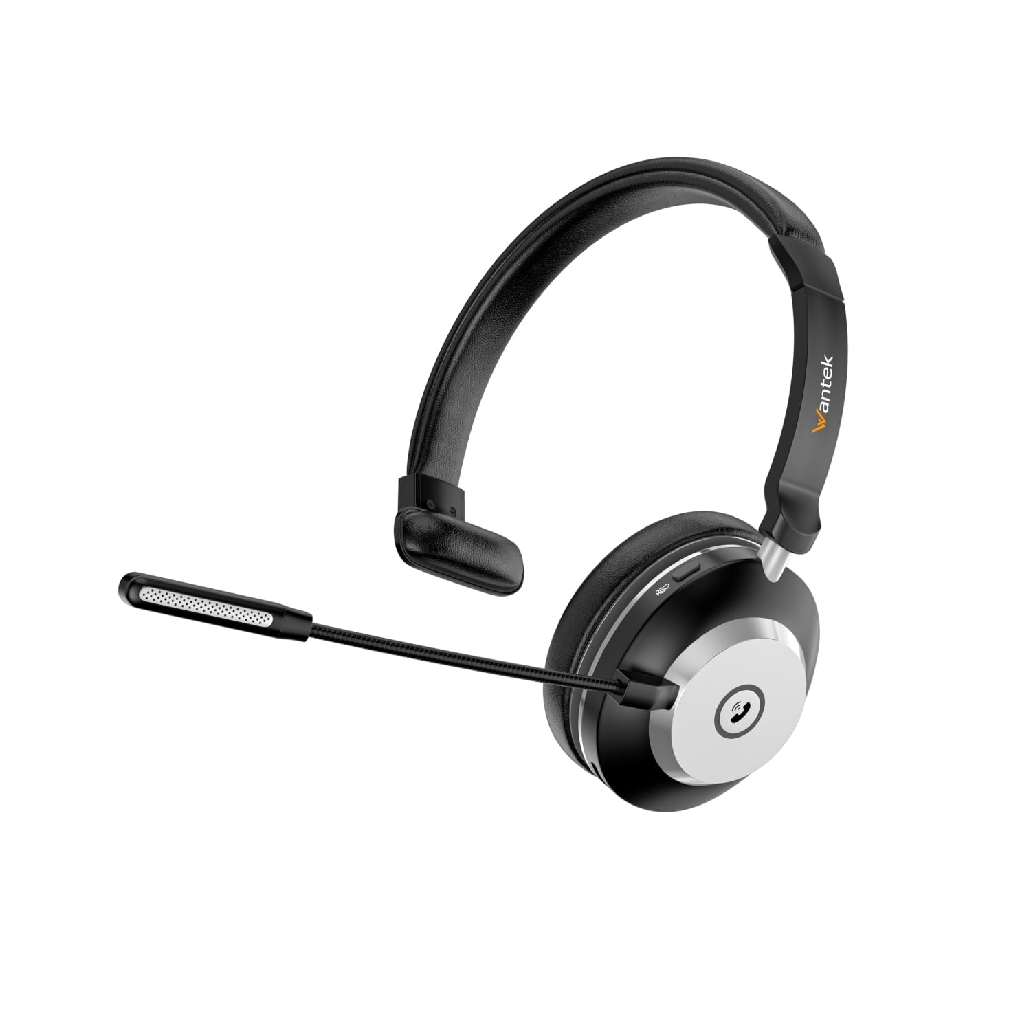 Wantek Monaural wireless headset with noise-canceling microphone for ...