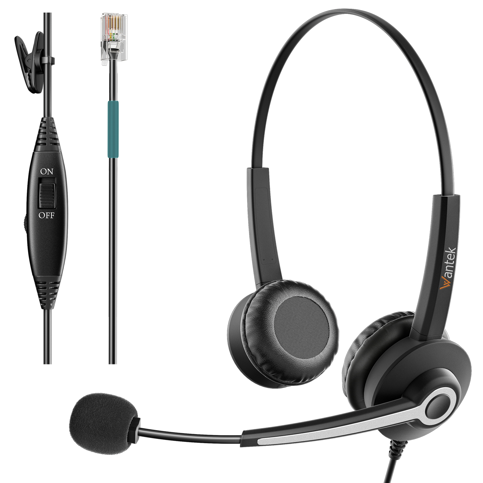 Plantronics, PLNAUDIO628, Audio 628 Computer Headset, 1, Black,Blue ...
