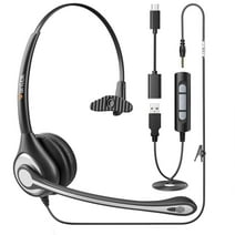 SY490MV Call Center Wired Headset Wired Control USB+3.5MM Port With ...