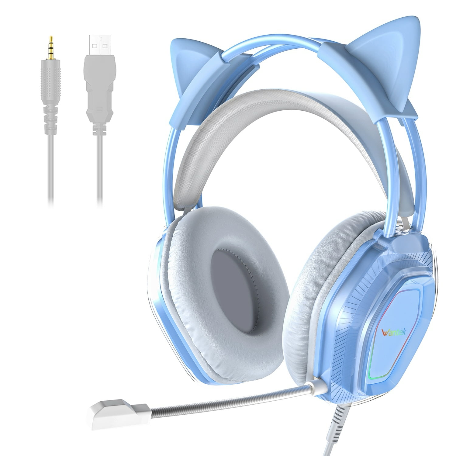 Wantek V10 Cat Ear Style Gaming Headset with comfortable fit and ...