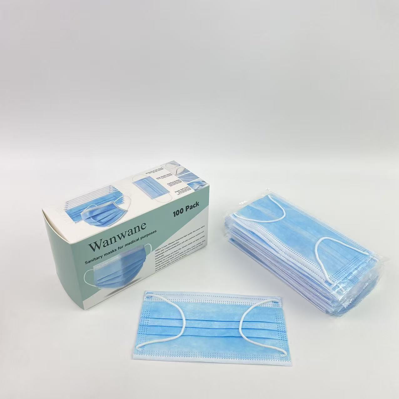 Wanwane Sanitary masks for medical purposes,100 Pack Medical Disposable ...