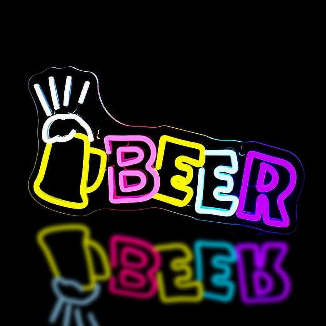 Wanxing Beer LED Neon Light Signs USB Power for Restaurant Home Men's ...