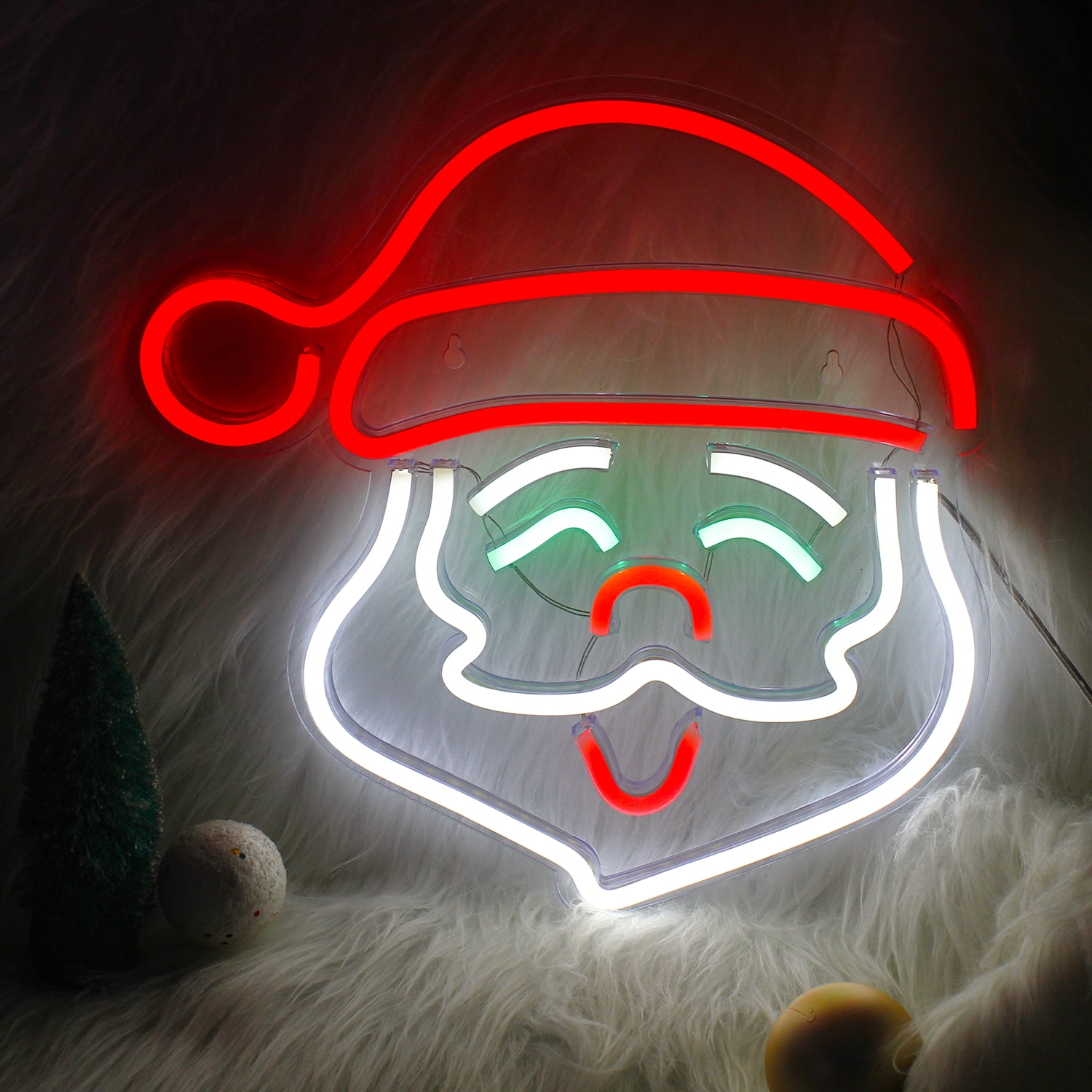 Wanxing Christmas Santa Claus LED Neon Light Signs USB Power for Party ...