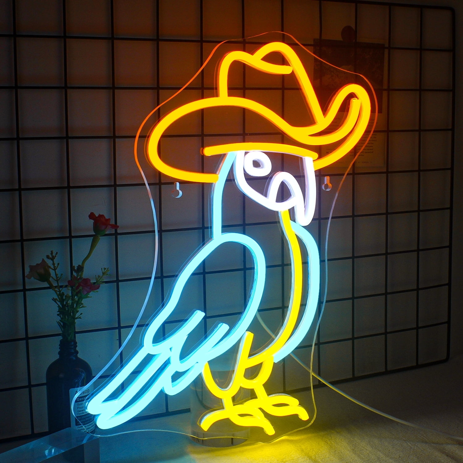 Wanxing Cowboy Bird LED Neon Sign USB Power Supply Bedroom Home Wedding ...