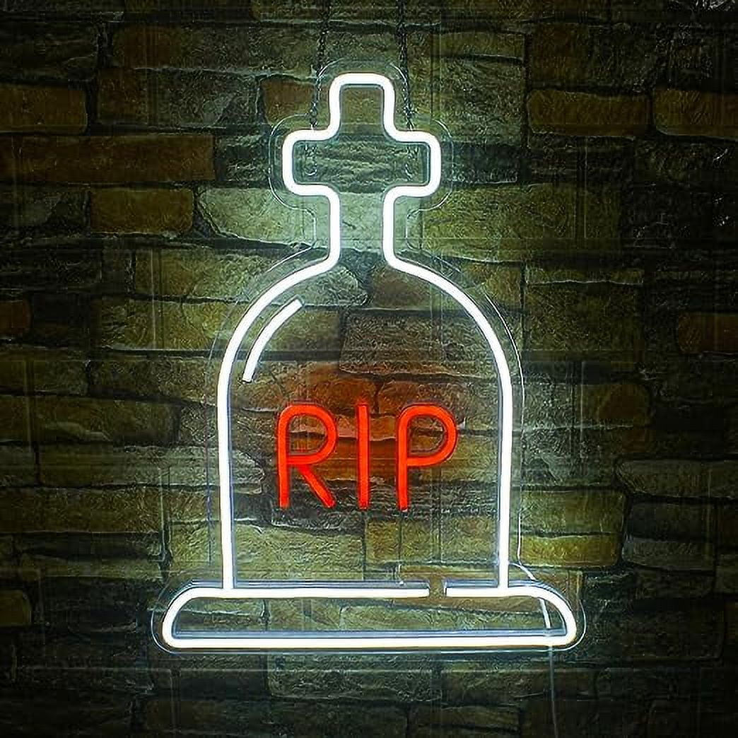 Wanxing Cross Tomb LED Neon Light Signs USB Power for Bedroom Halloween ...
