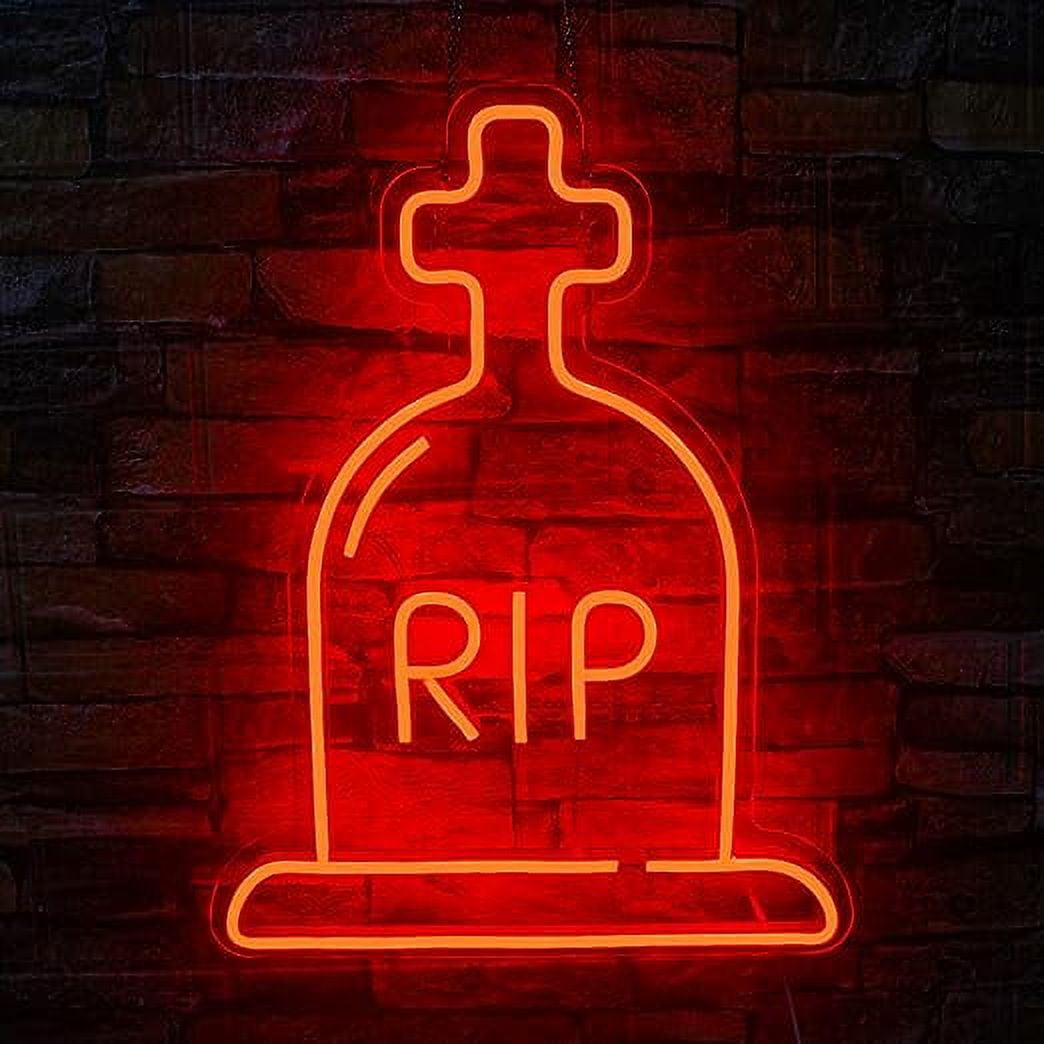 Wanxing Cross Tomb LED Neon Light Signs USB Power for Bedroom Halloween ...