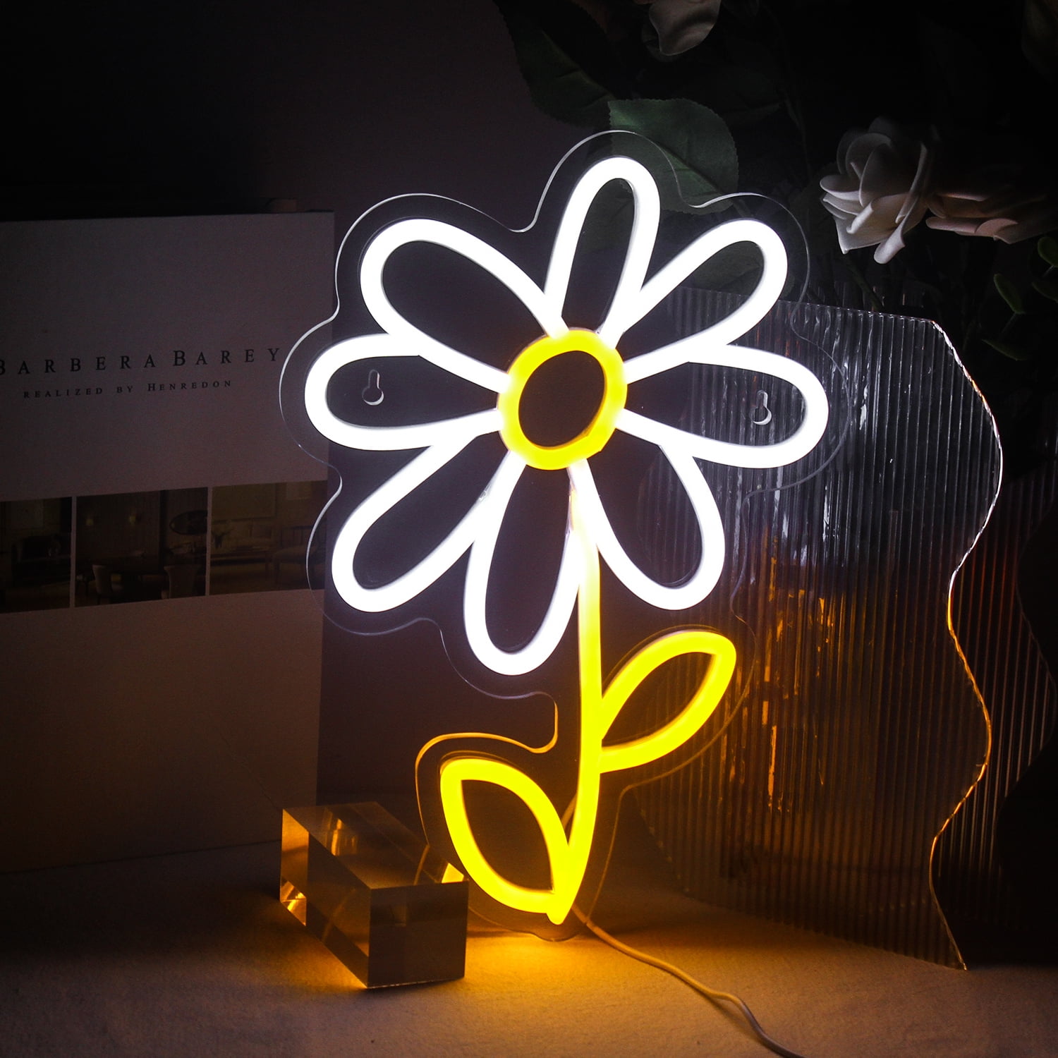 Wanxing Daisy LED Neon Light Signs, USB Powered, Ideal for Room Decor ...