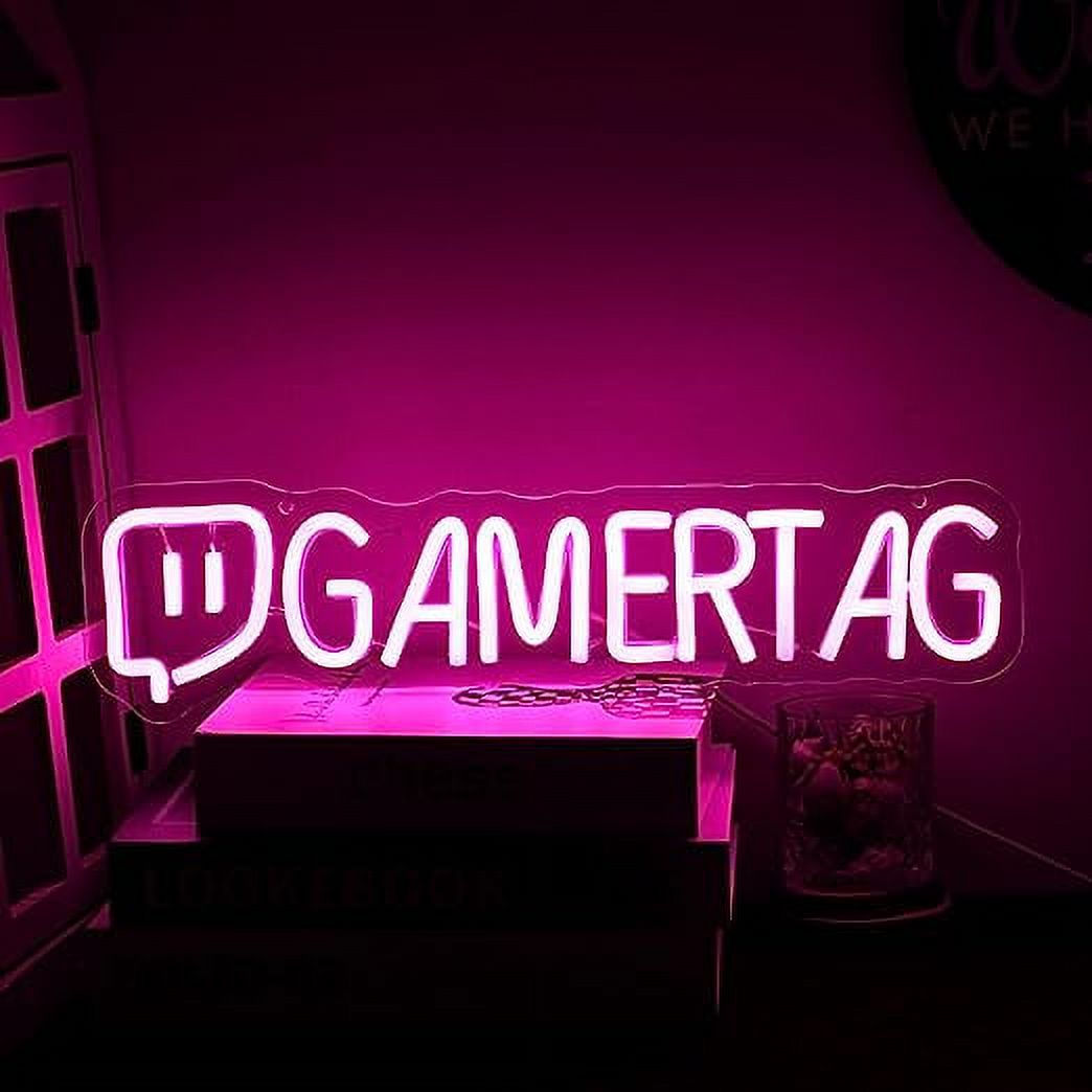 Wanxing Gamer Tag LED Neon Light Signs USB Power for Home Men's Cave ...