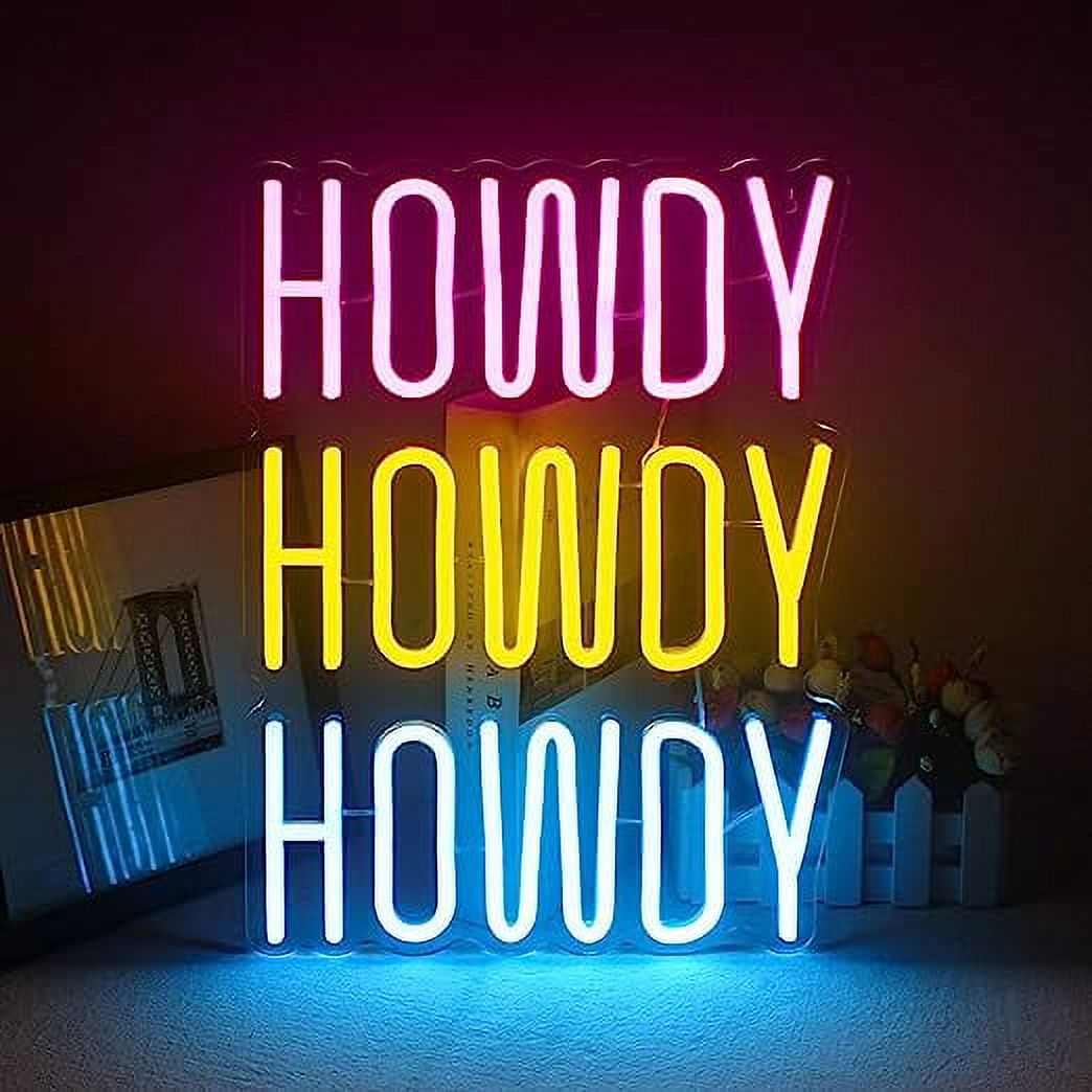 Wanxing Howdy Howdy Howdy LED Neon Light Signs USB Power for Bedroom ...