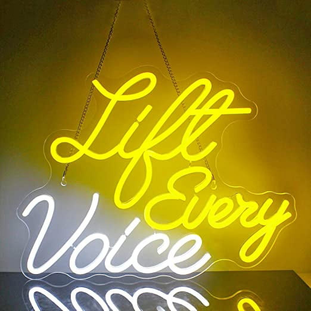 Wanxing Life Every Voice LED Neon Light Signs USB Power for Bedroom ...