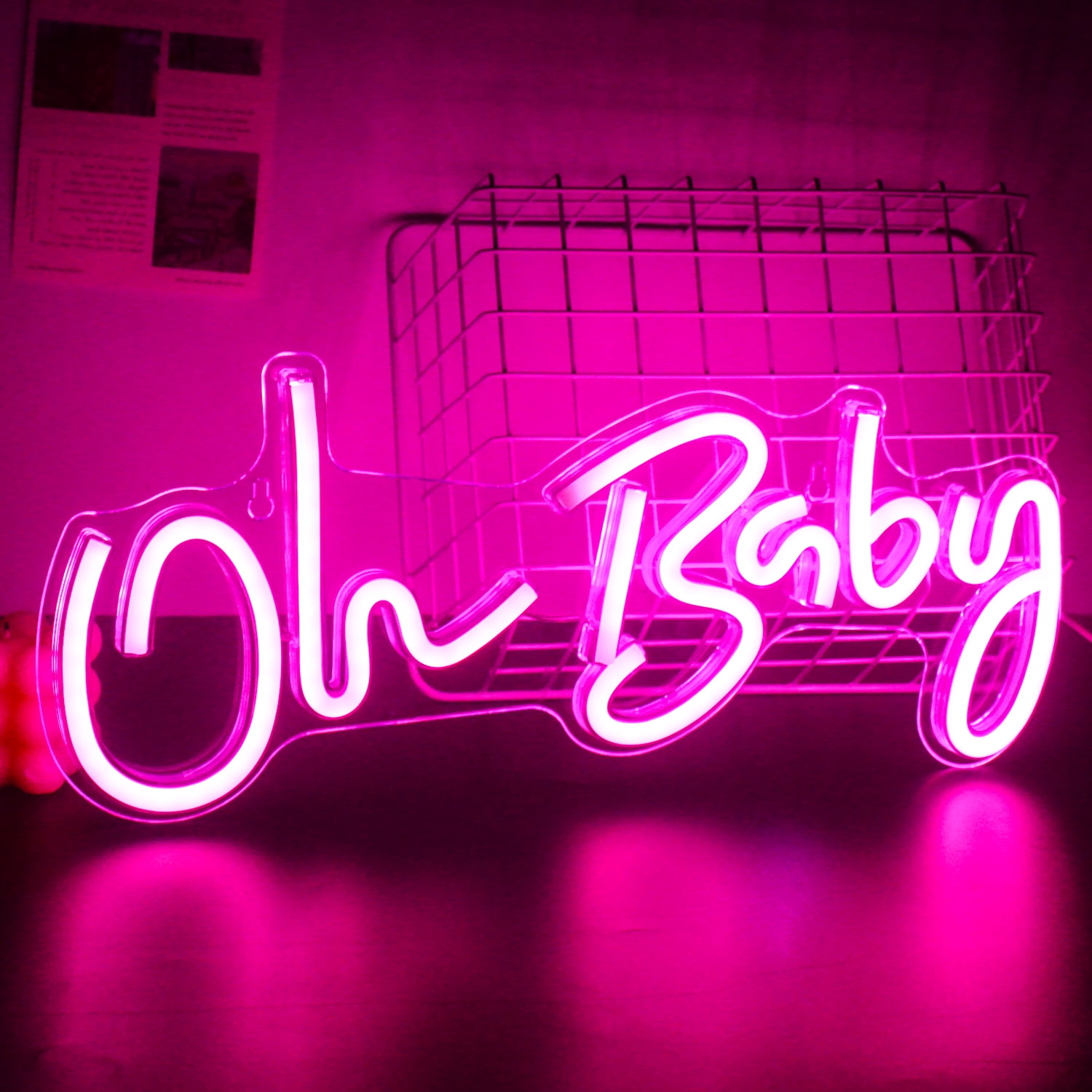 Wanxing Oh Baby LED Neon Signs for Home, Bedroom, Baby Shower, Birthday ...
