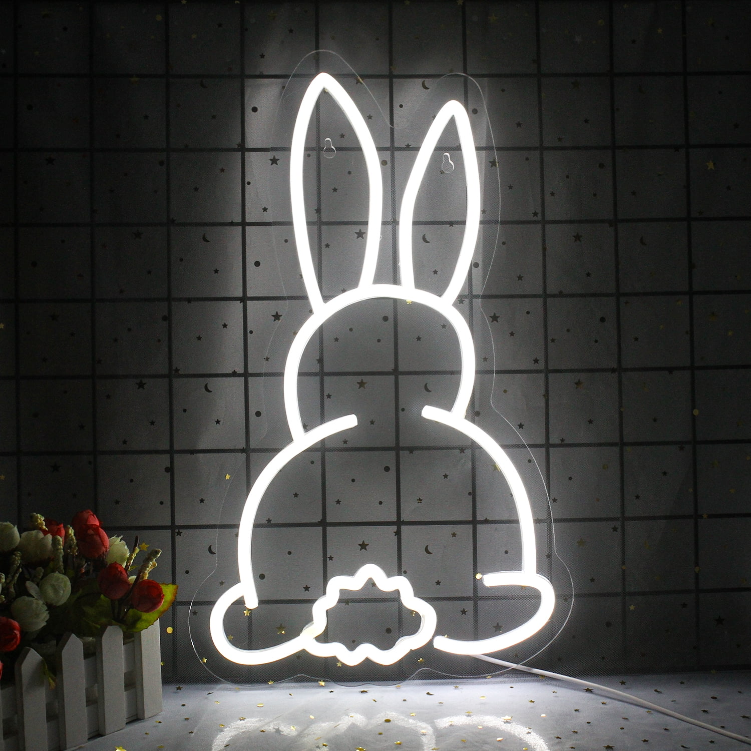 Wanxing Rabbit LED Neon Light, USB Powered, Ideal for Home, Bedroom ...