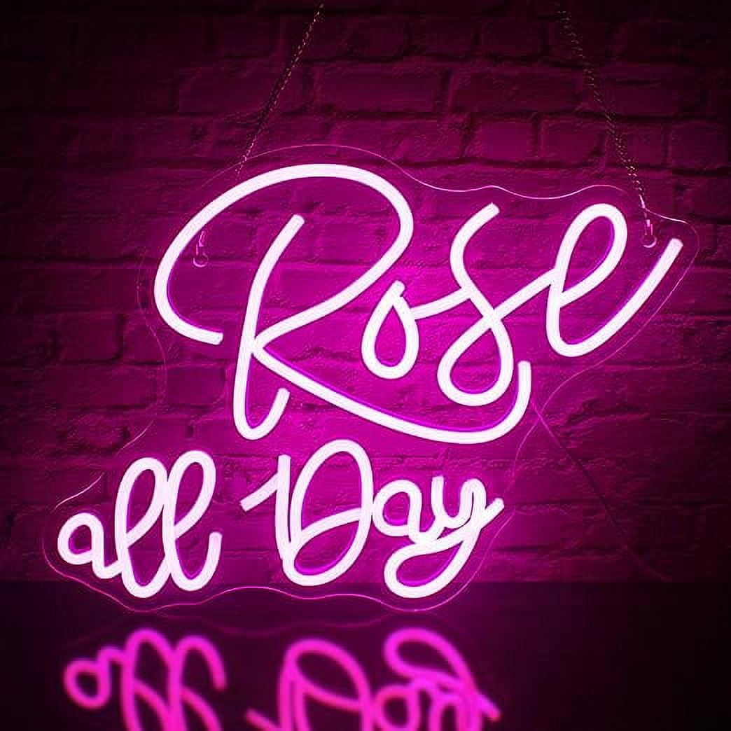 Wanxing Rose All Day LED Neon Light Signs USB Power for Bedroom Home ...