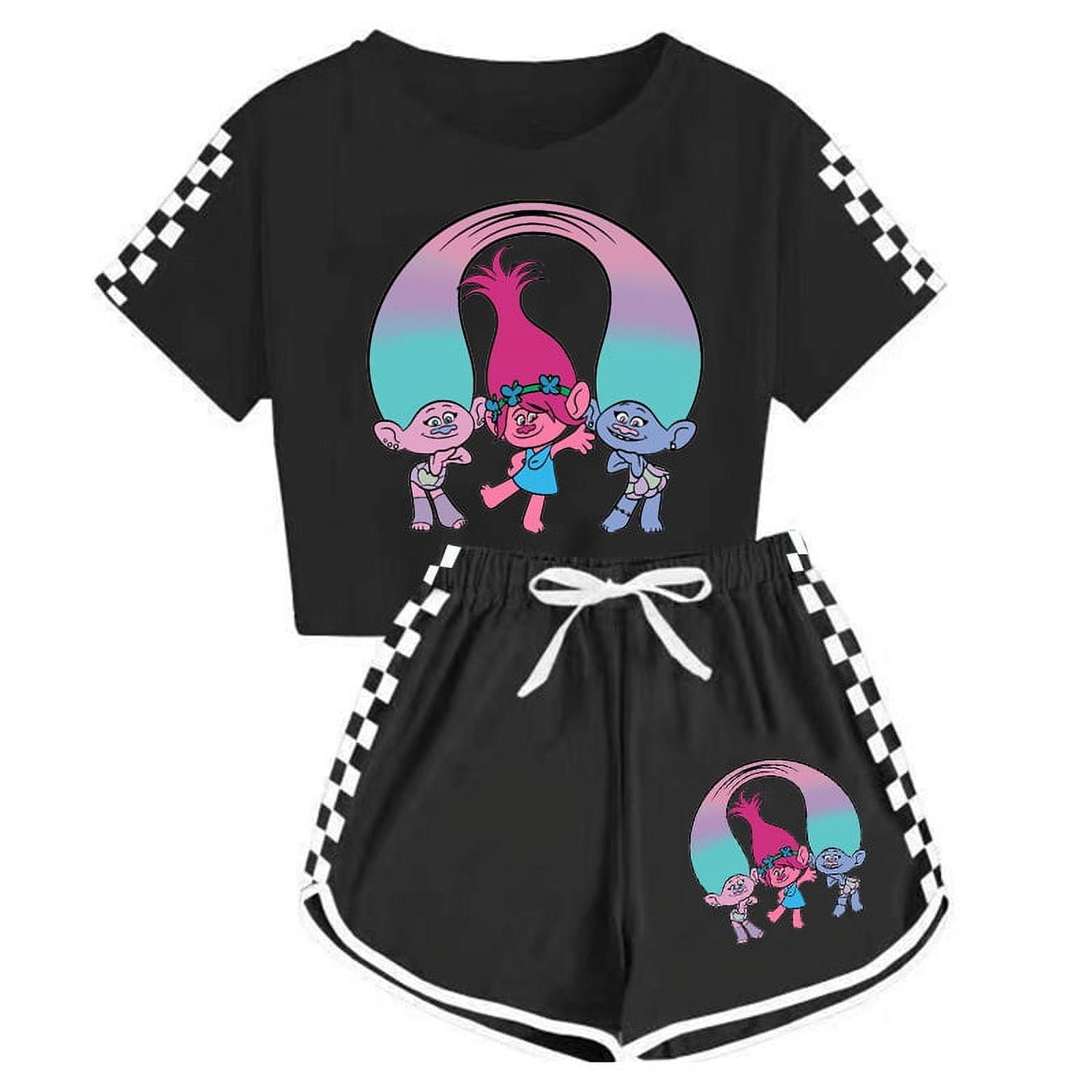 Wanying's Girls T-Shirt and Shorts Set Cartoon Shorts Set Fashion Short ...