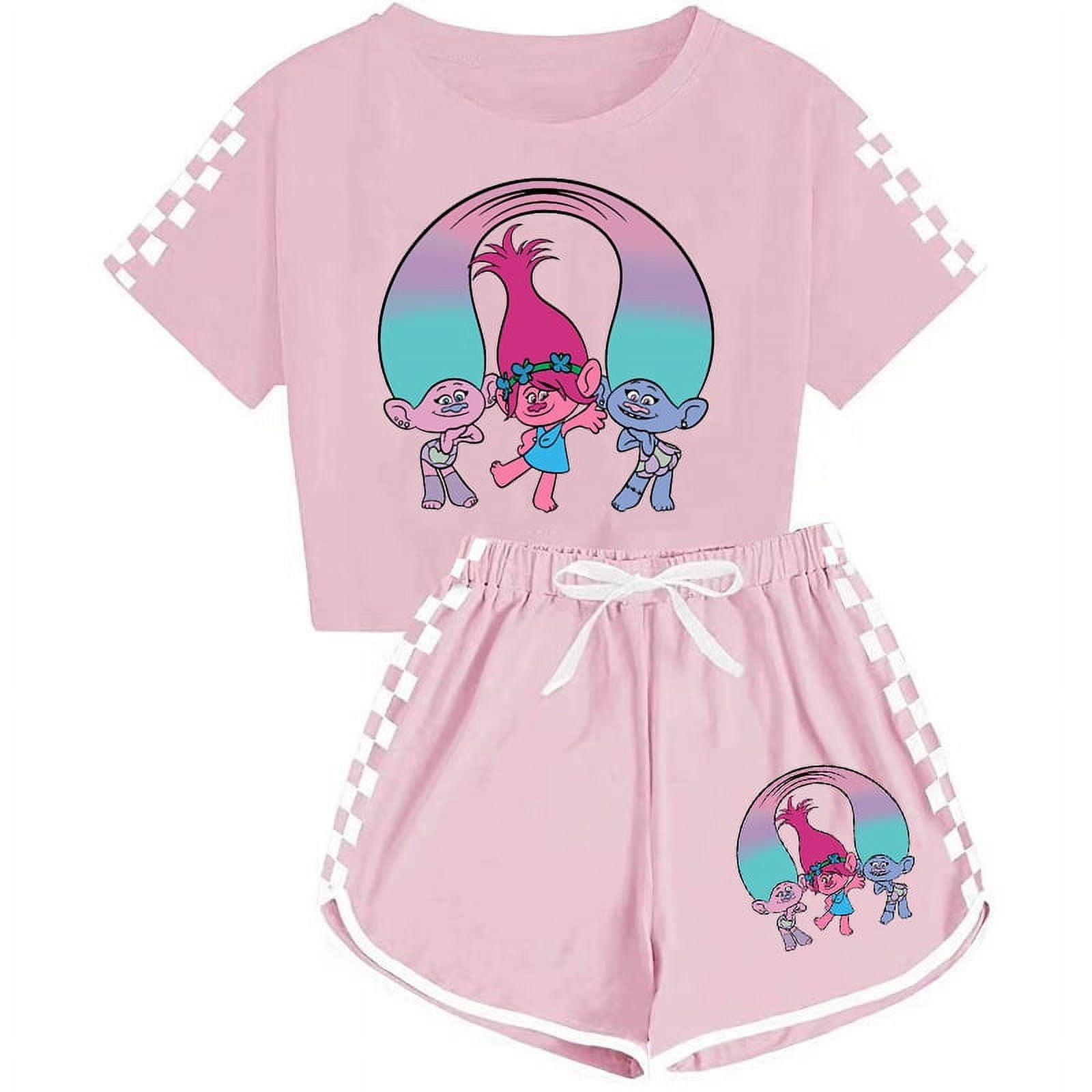 Wanying's Girls T-Shirt and Shorts Set Cartoon Shorts Set Fashion Short ...