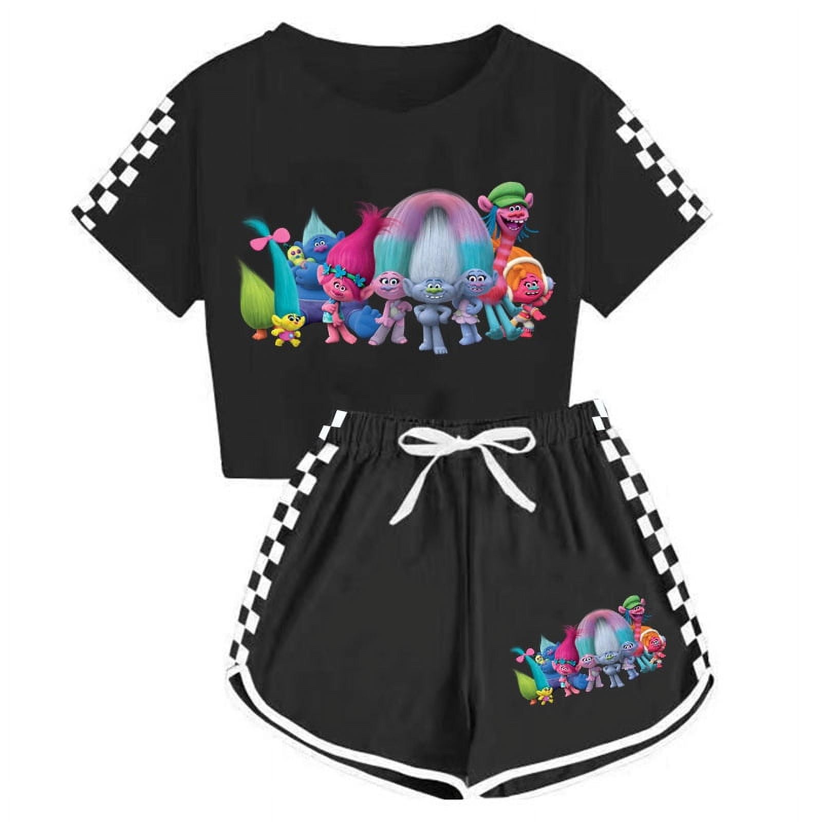 Wanying's Girls T-Shirt and Shorts Set Cartoon Shorts Set Fashion Short ...