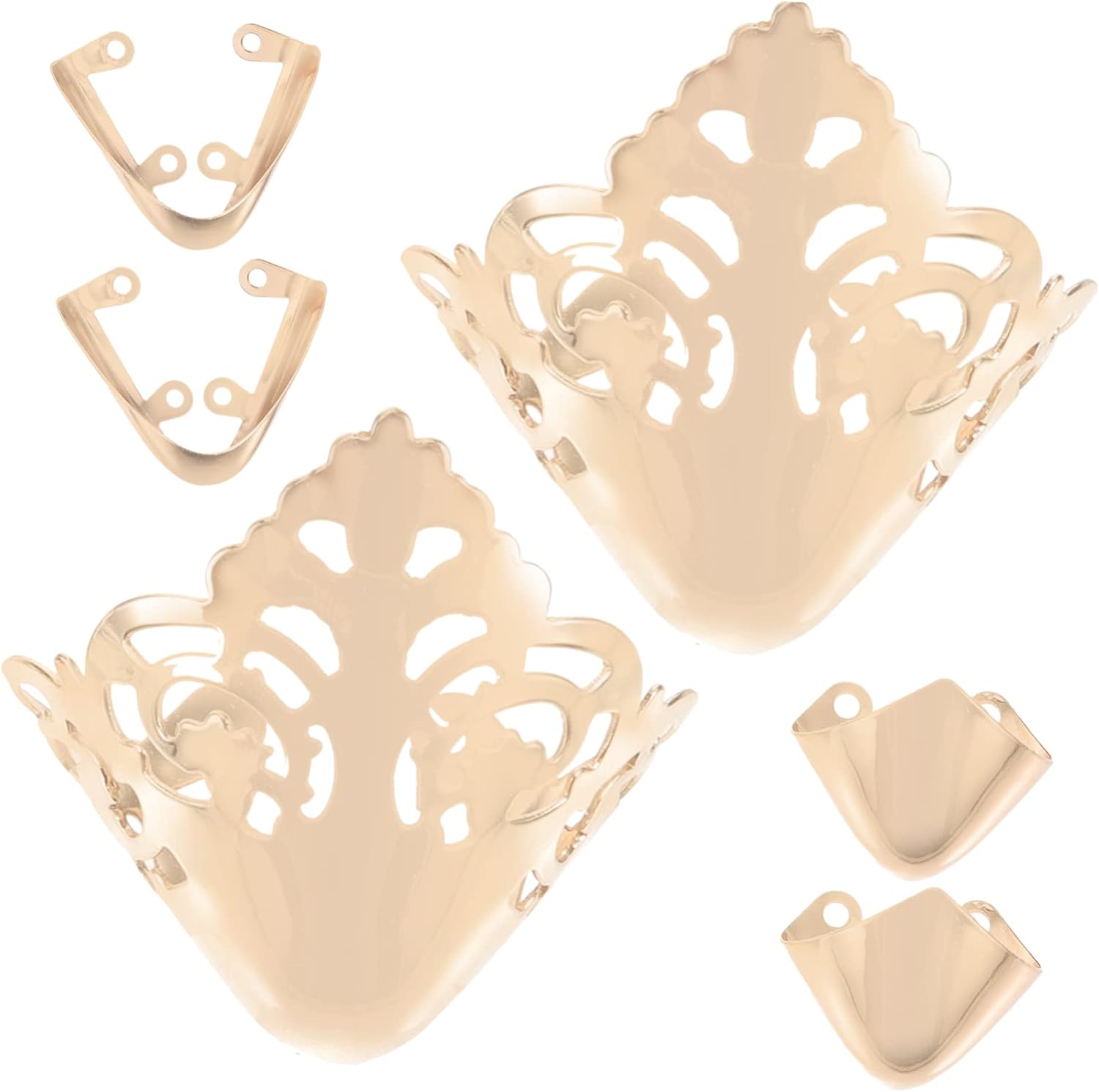 Waqn 2 Pairs High Heel Toe Protection Toe Metal Protectors Heel Tips ...