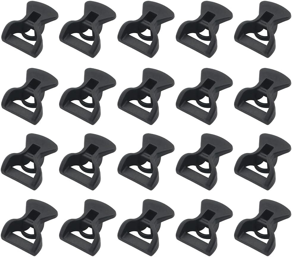 Waqn 20PCS Tent Cord Adjustment Buckle Canopy Fixing Clip Plastic Clip ...